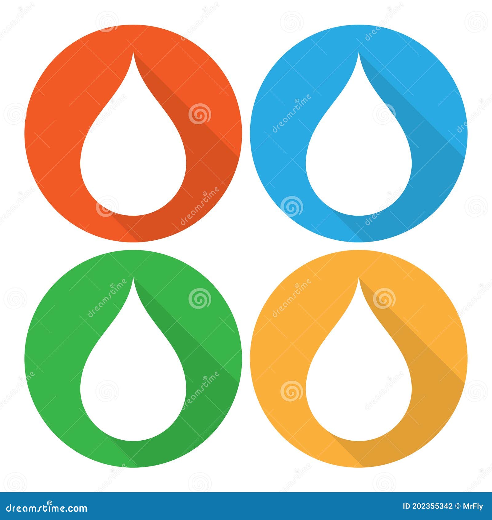 Liquid Drop, Colourful Web Icon Set, Vector Illustration Stock Vector ...