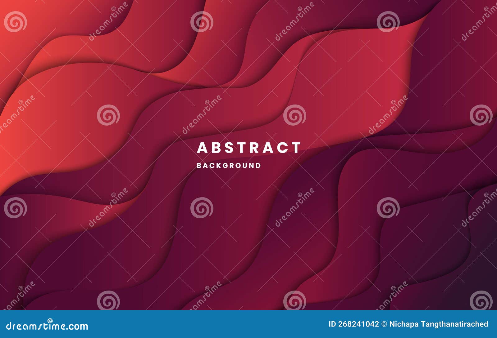 Liquid Dynamic Shapes Abstract Composition. Red To Purple Gradient ...