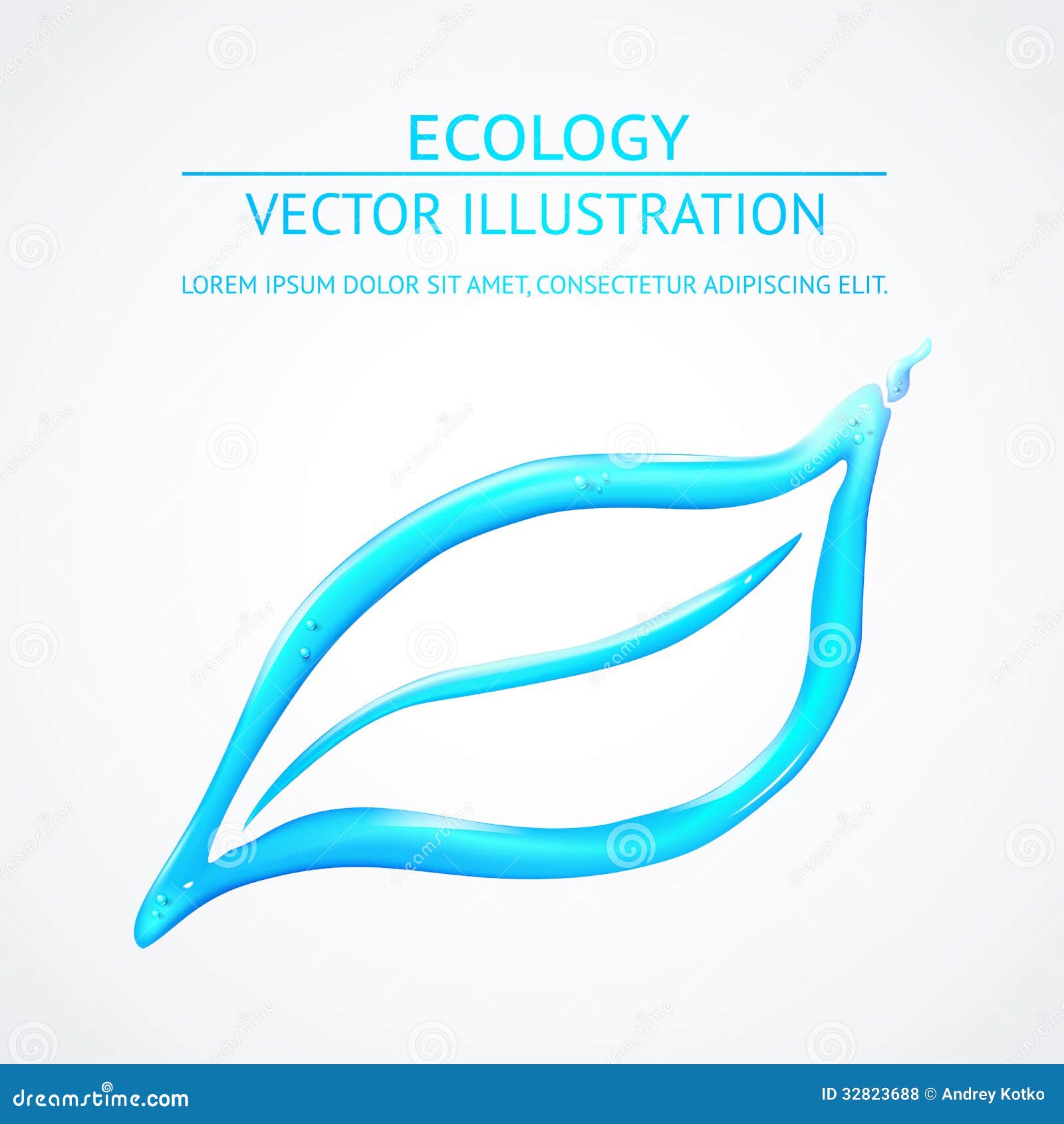 Liquid Eco Simbol Isolated on White. Stock Vector - Illustration of ...