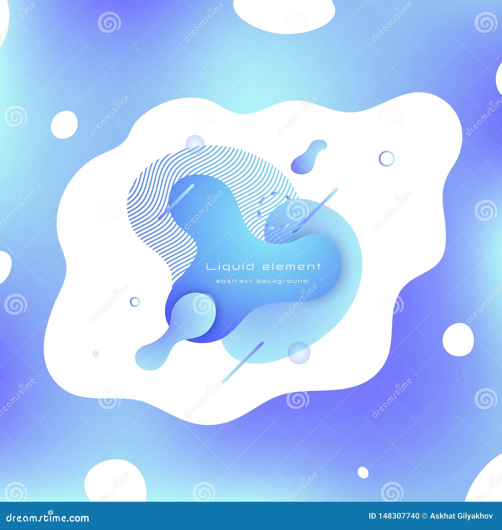 Liquid Element Blue Gradient. Fluid Design,abstract Background Stock ...