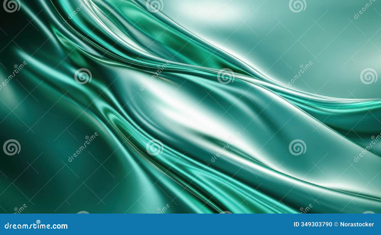 Liquid Emerald Green with Sleek Waves: an Elegant Abstract Digital ...
