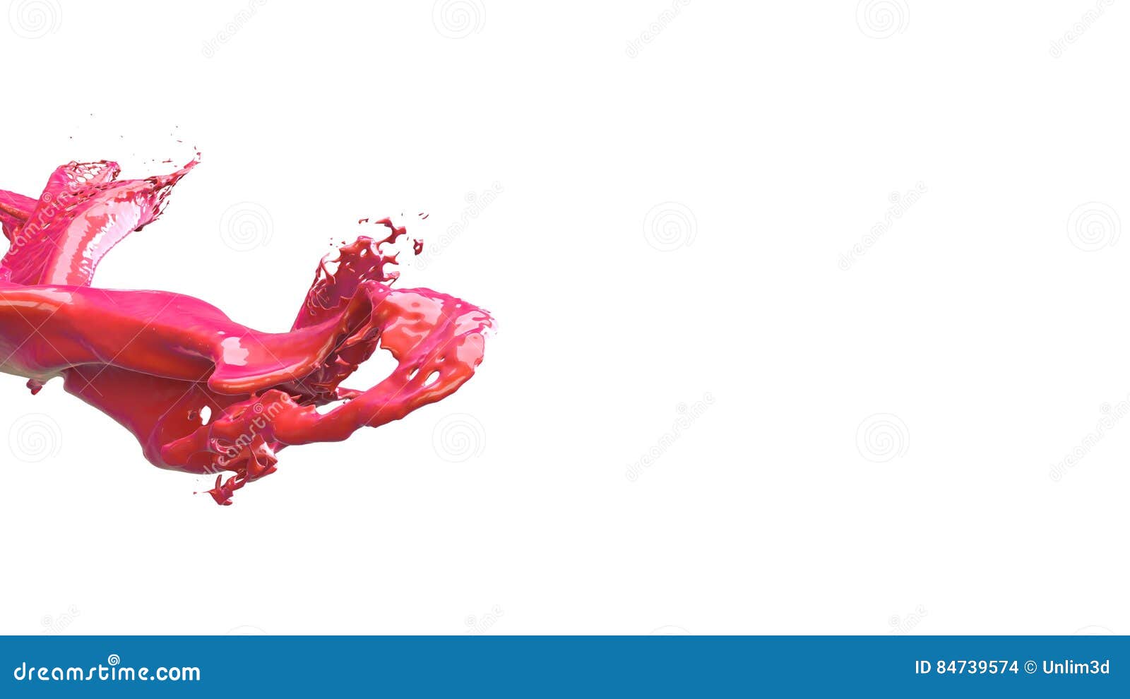 Liquid Explosion into One Splash 3d Illustration Stock Illustration ...