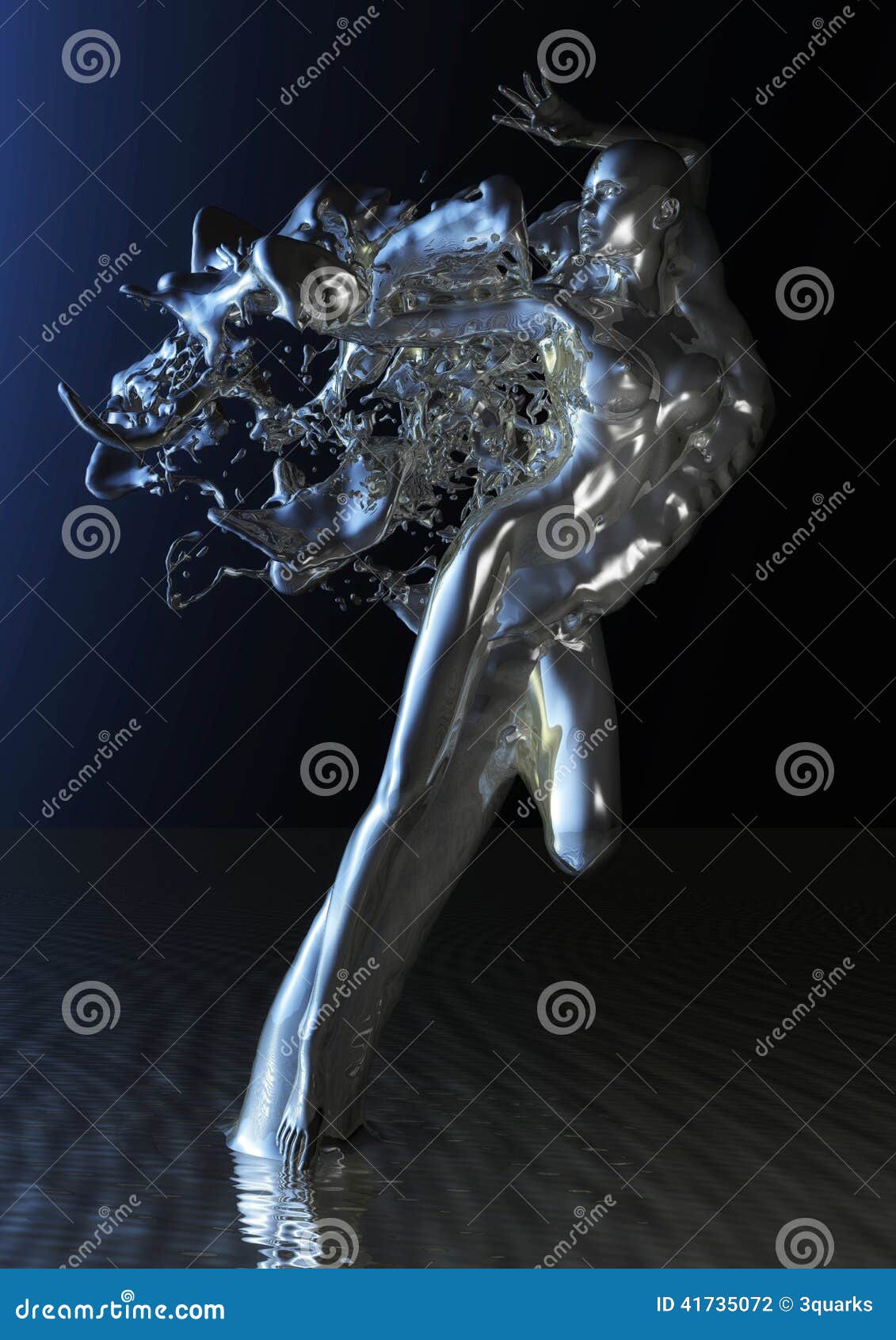 Liquid Female stock illustration. Illustration of creature - 41735072