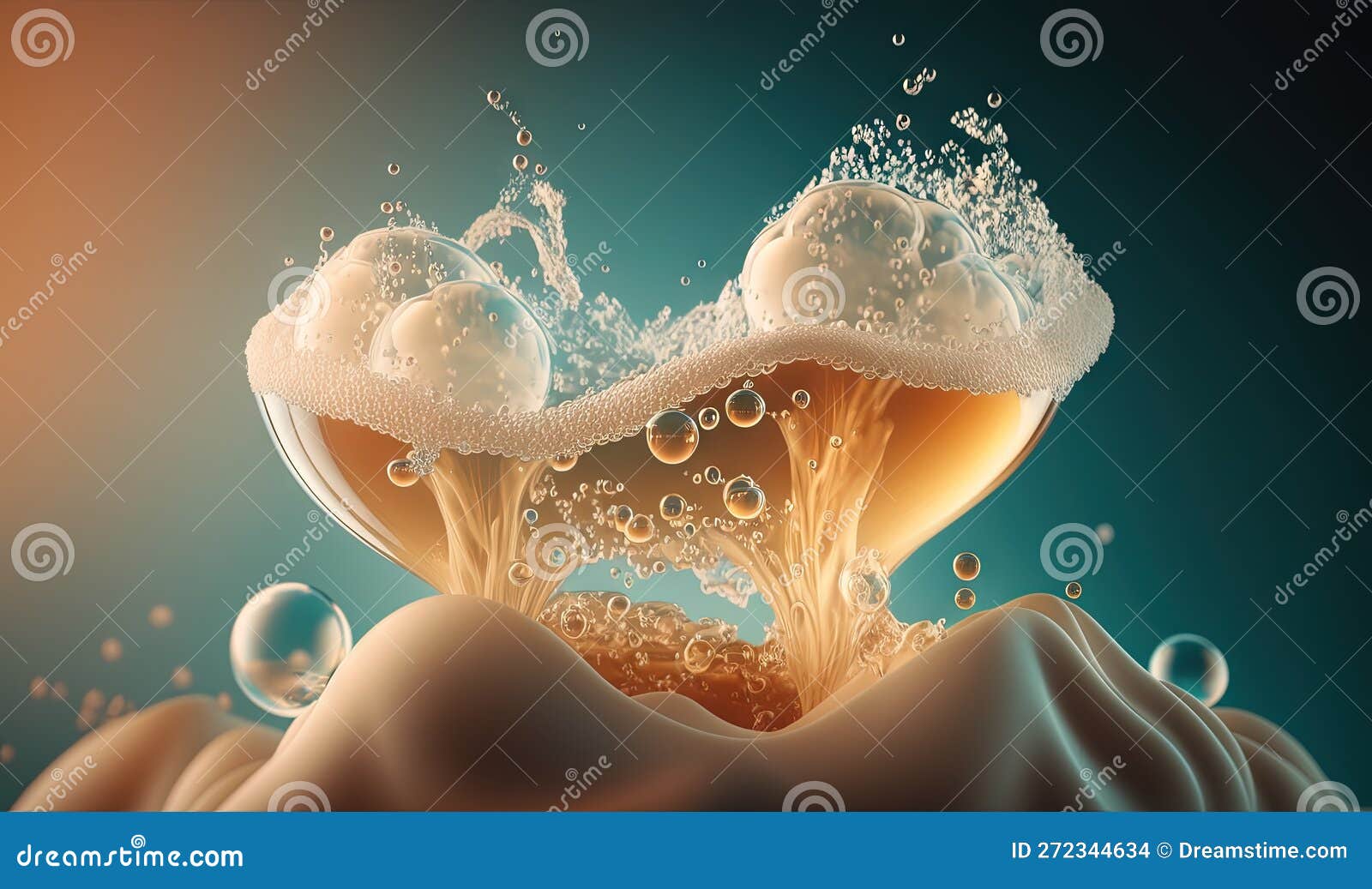 A Liquid Filled with Bubbles and Bubbles Floating in Th Stock ...