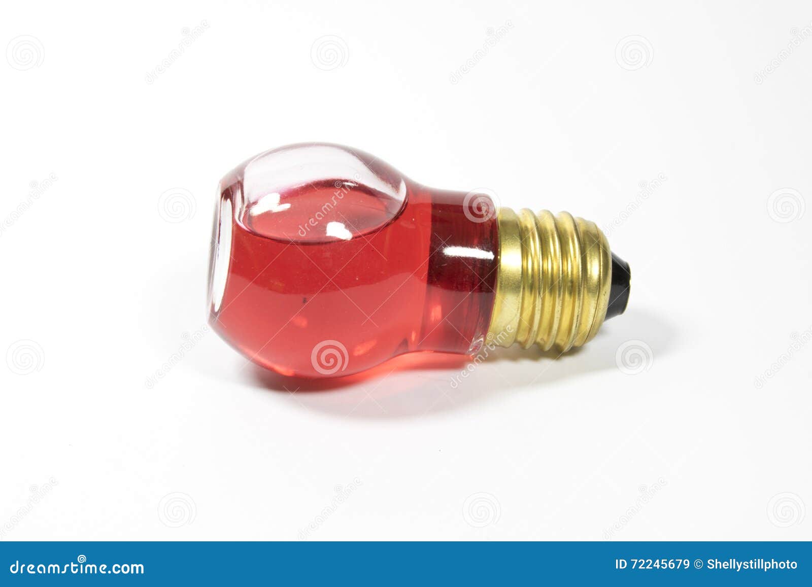 Liquid Filled Light Bulb on White Background Stock Image - Image of ...