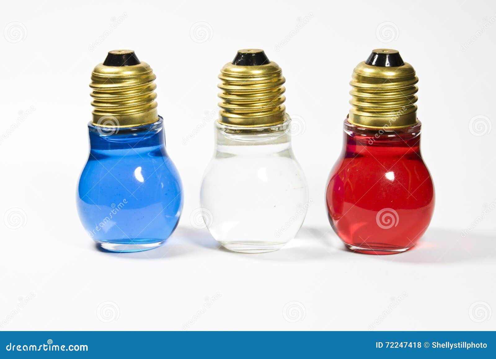 Liquid Filled Light Bulb on White Background Stock Photo - Image of ...