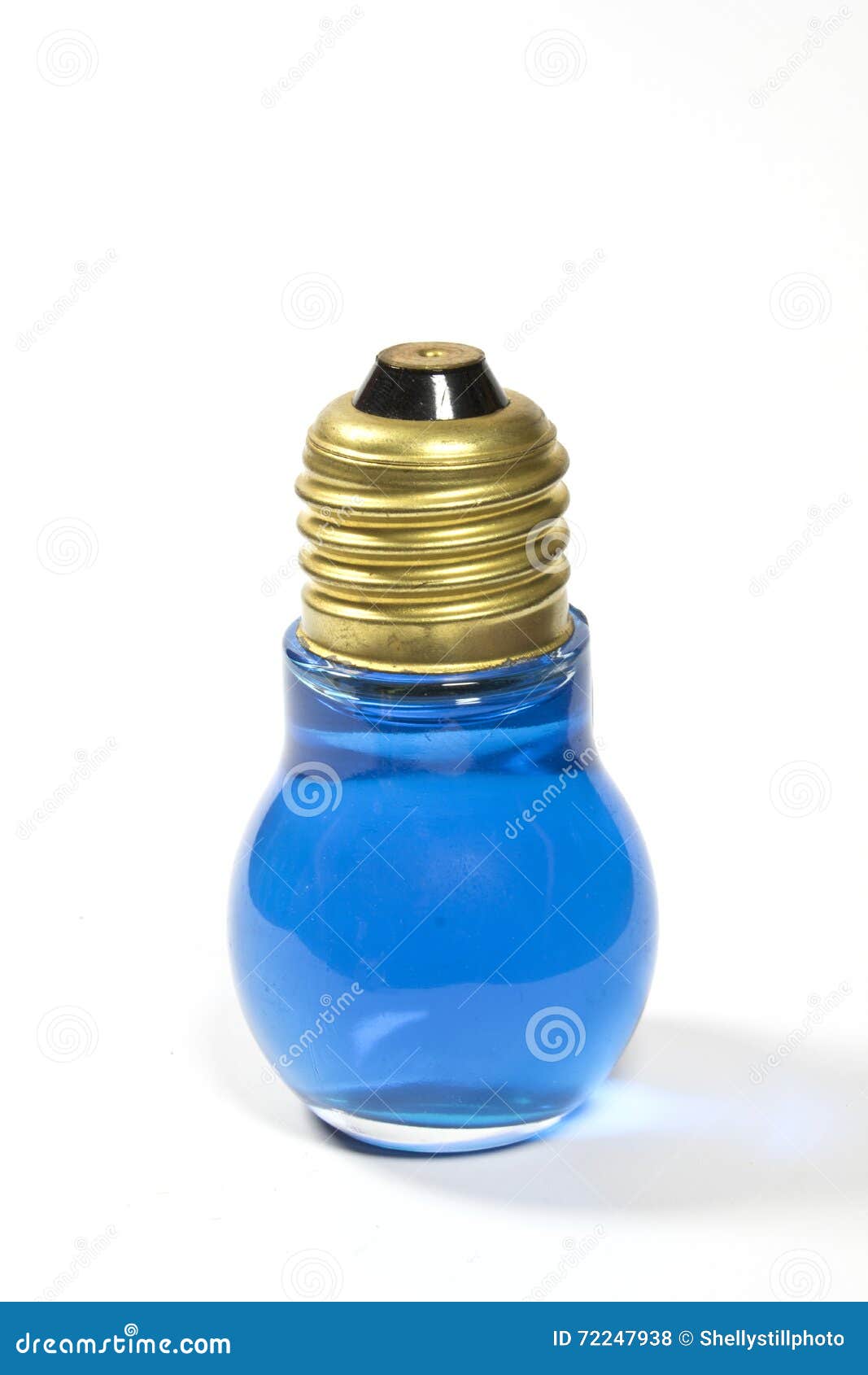 Liquid Filled Light Bulb on White Background Stock Photo - Image of ...