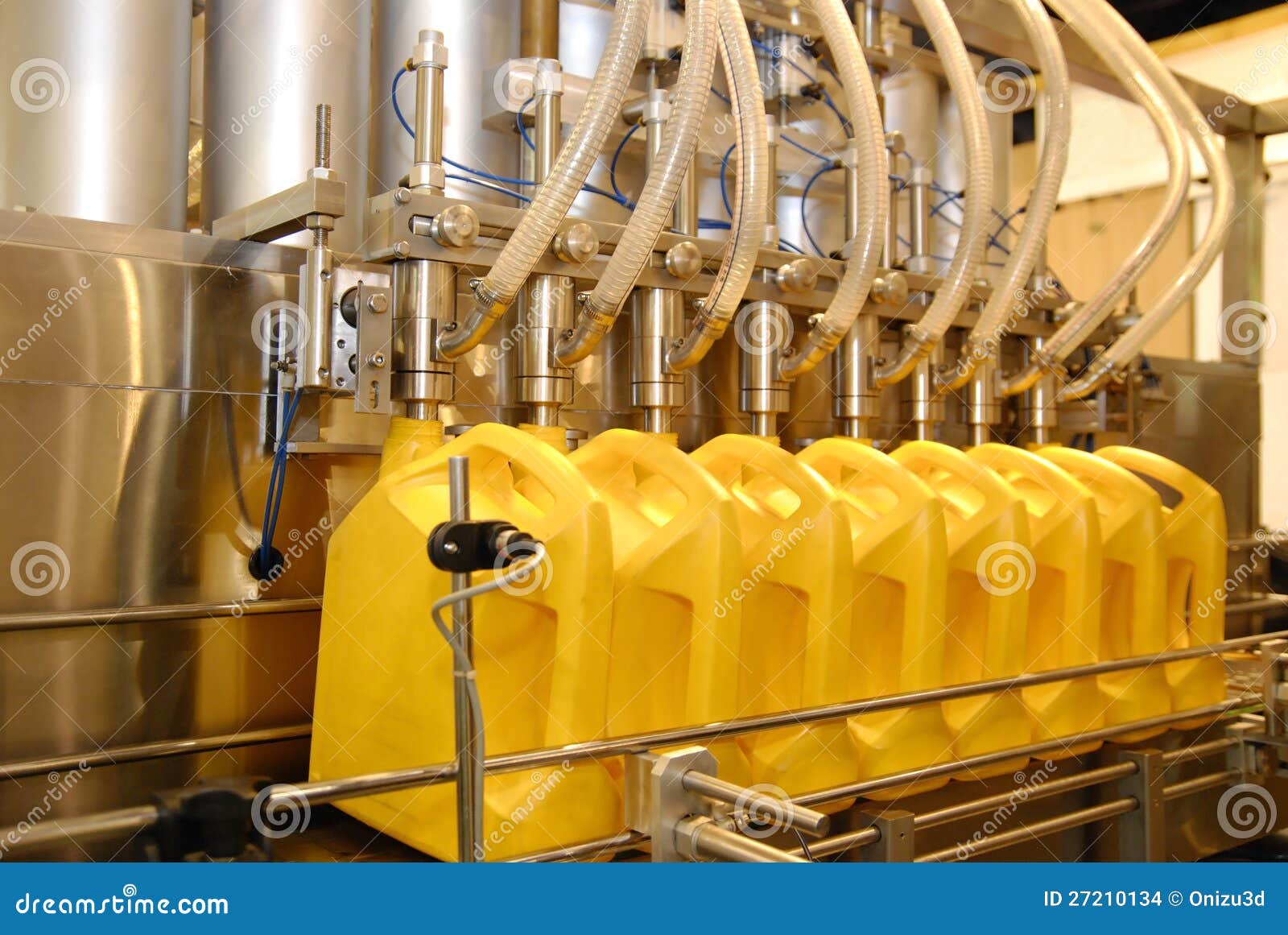 Liquid Filling Machines in Industry Plant Stock Photo - Image of ...