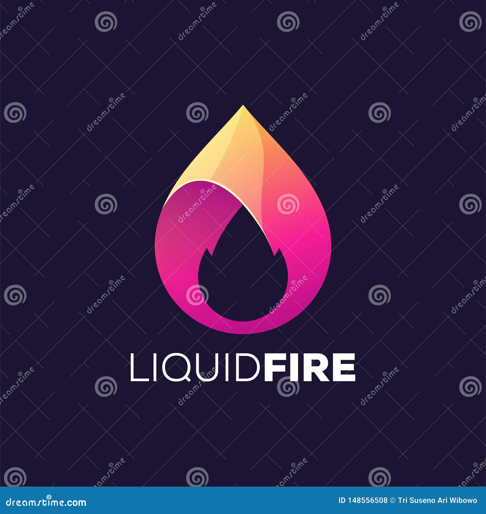 Liquid Fire Logo Design Illustration Stock Illustration - Illustration ...