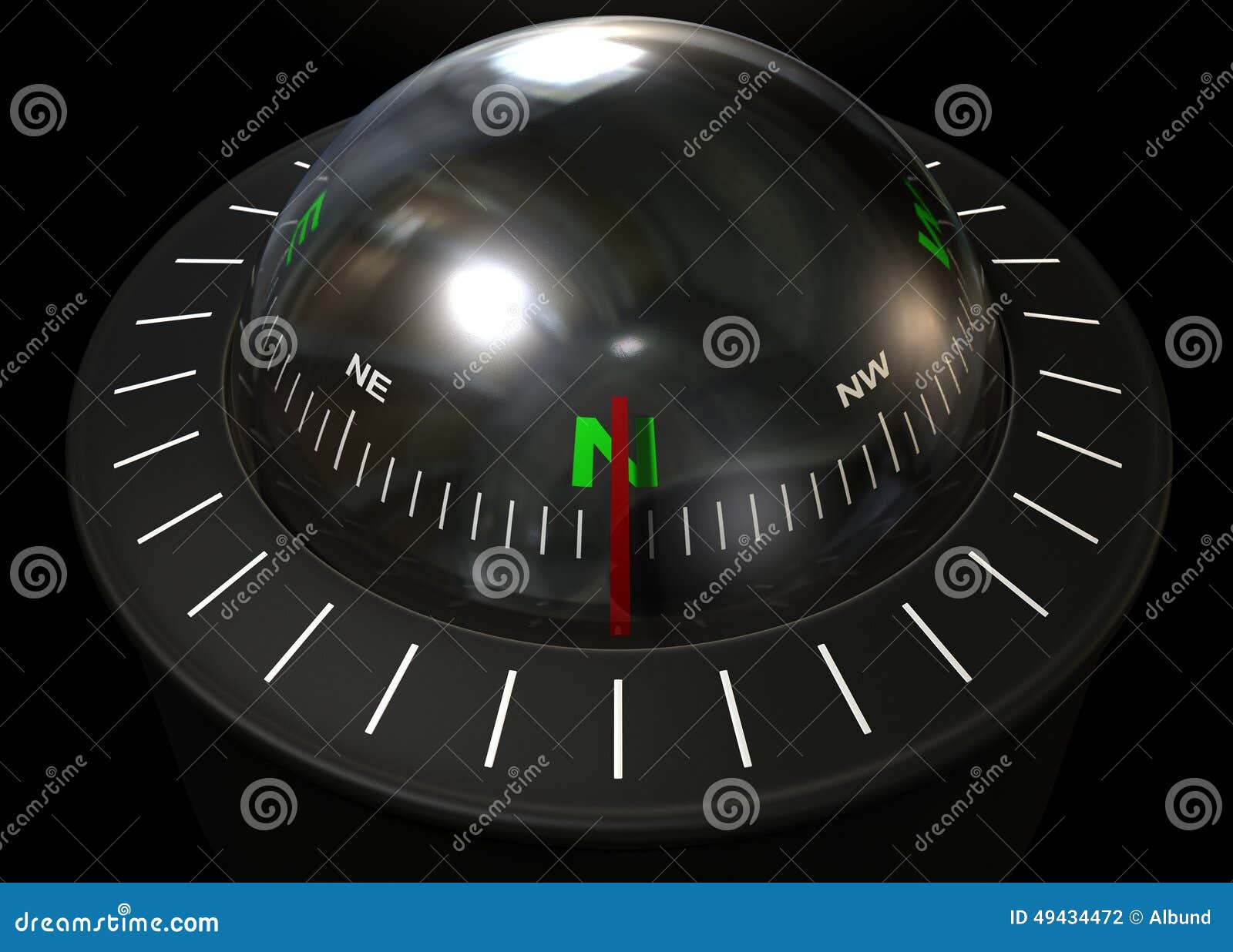 Liquid Floating Compass stock illustration. Illustration of guide ...