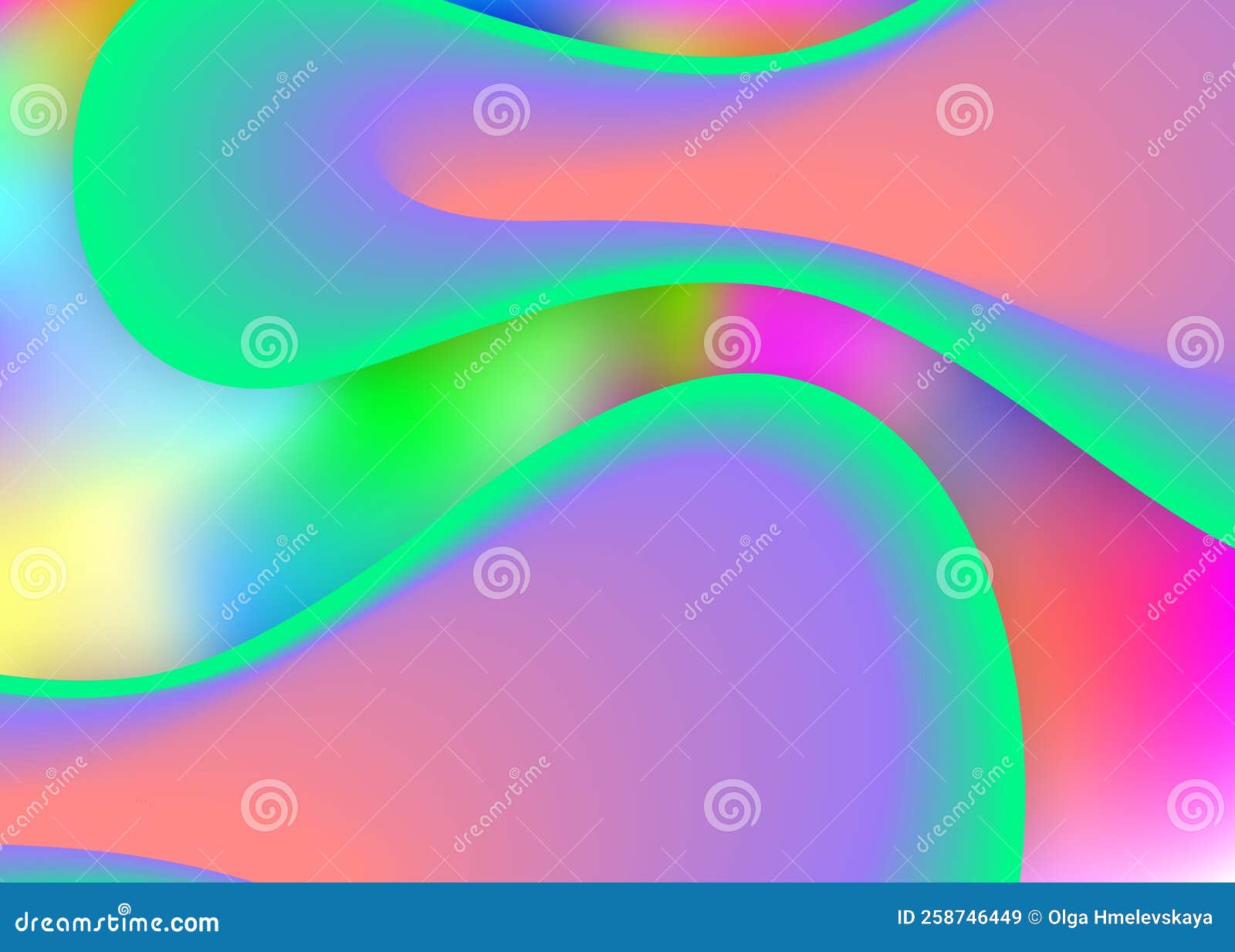Liquid Fluid Background with Dynamic Elements and Shapes. Stock Vector ...