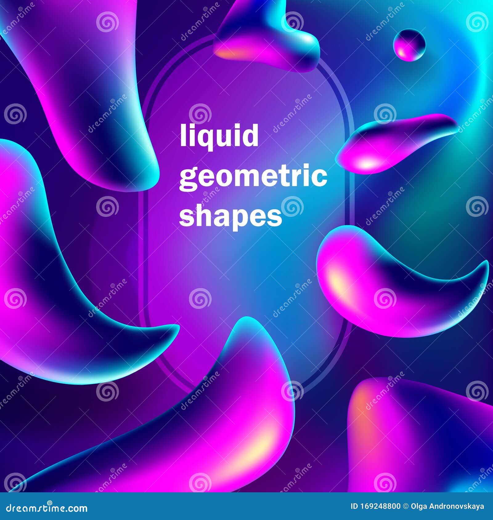 Liquid and Fluid Floating Forms from a Colorful Gradient Using the Mesh ...