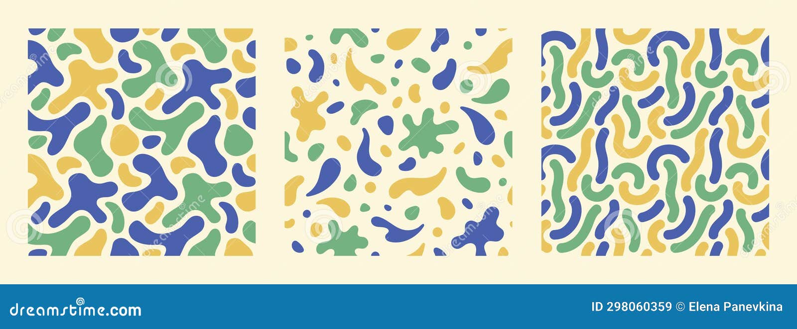 Liquid, Fluid Shapes, Worms, Squiggly Bold Lines Seamless Vector ...