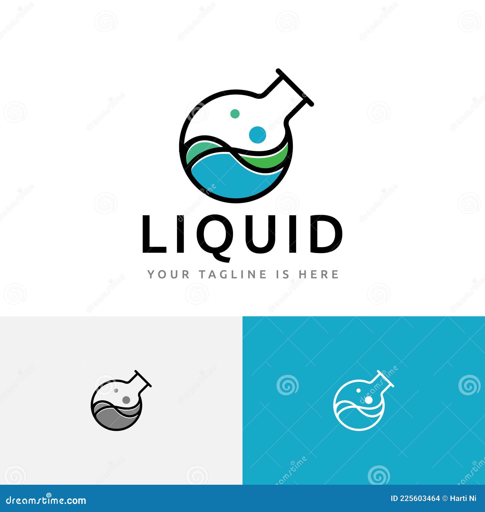 Liquid Fluid Tube Laboratory Science Research Logo Stock Vector ...