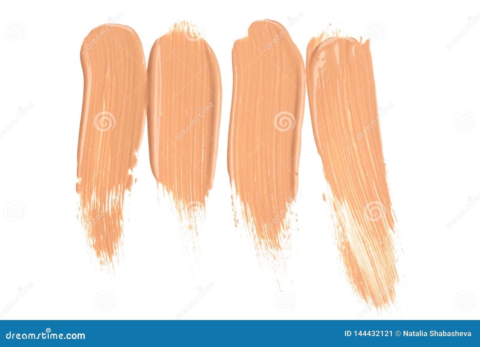 Liquid Foundation Smudge on White Background Stock Image - Image of ...