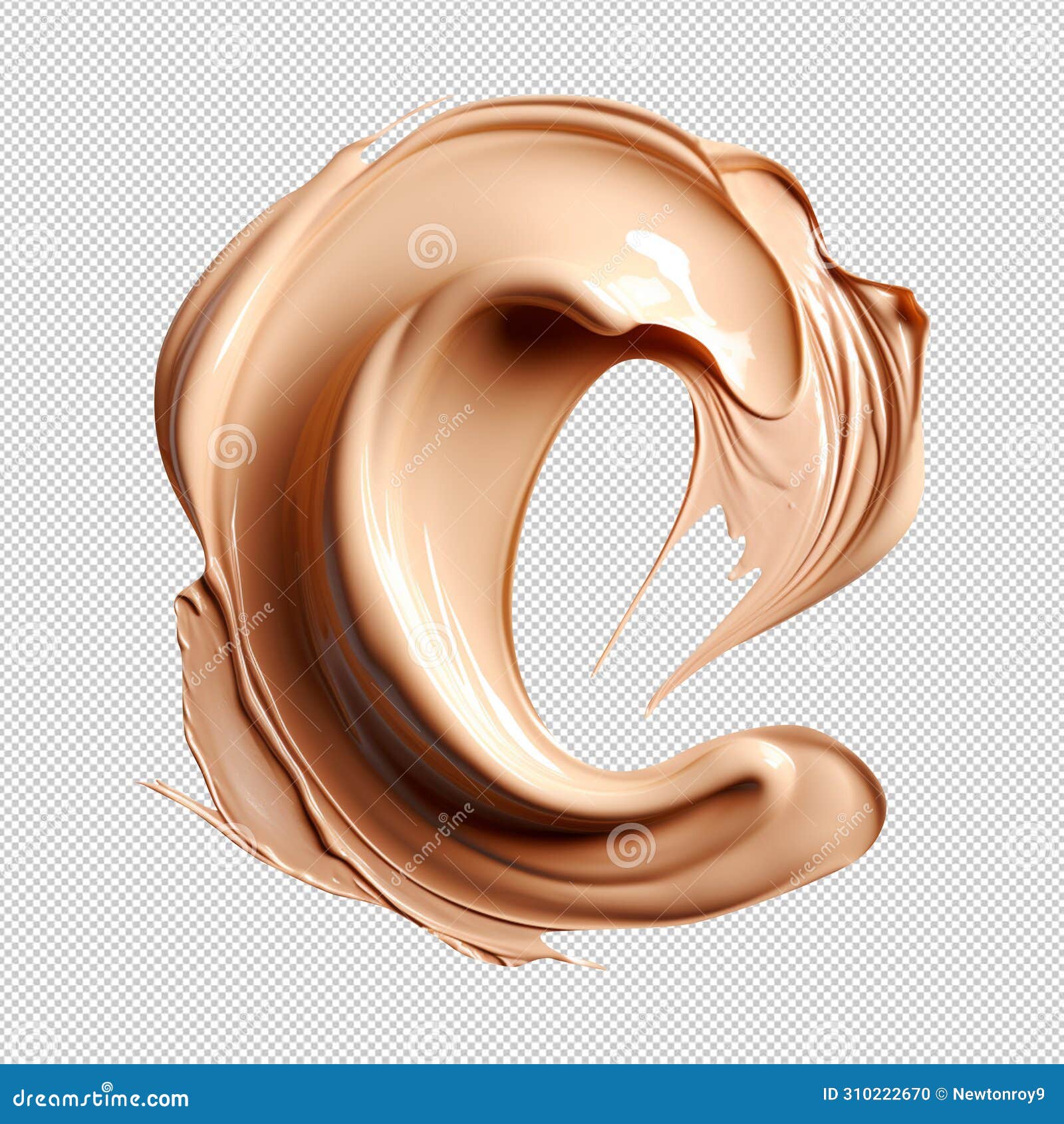 Liquid Foundation Splash Element Isolated on Transparent Background ...