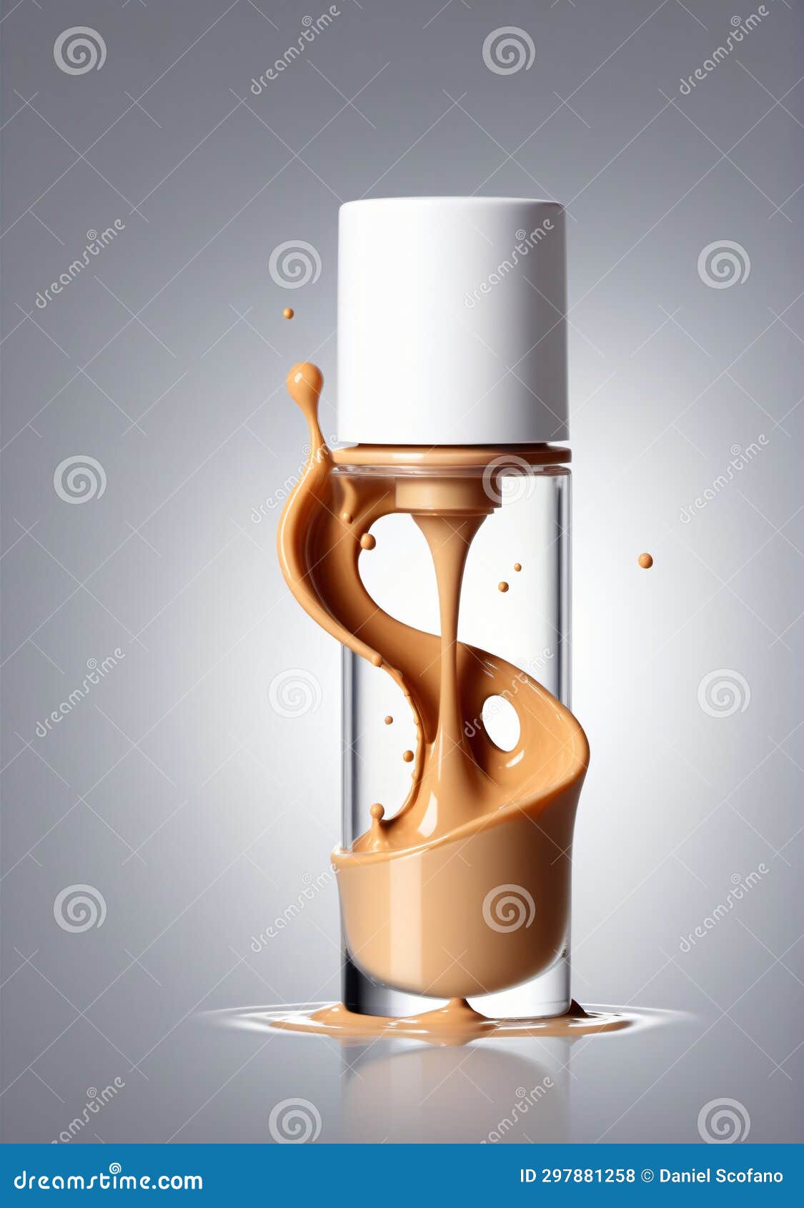 Liquid Foundation Splash Isolated on a White Background. Generative AI ...