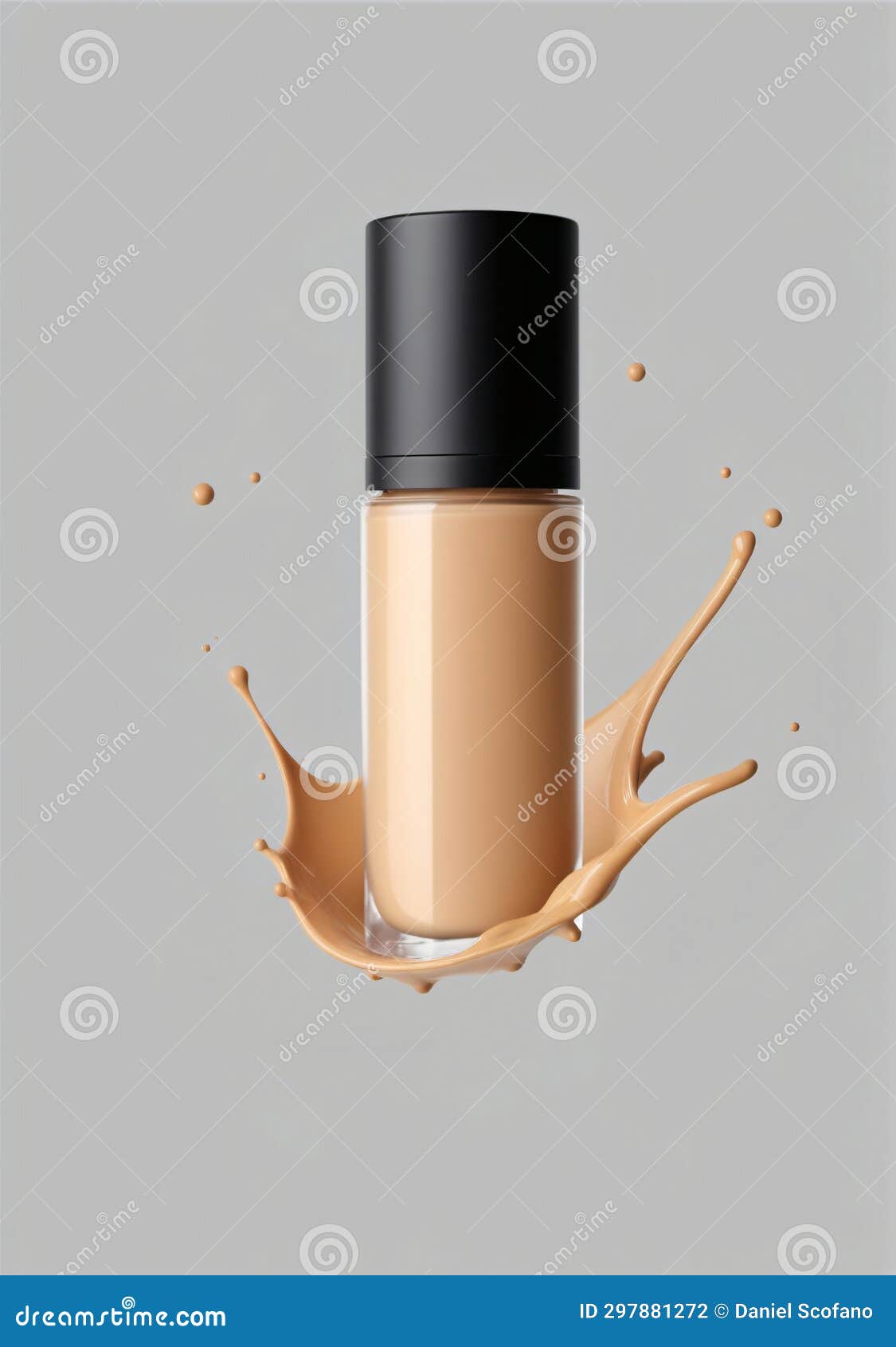 Liquid Foundation Splash Isolated on a White Background. Generative AI ...
