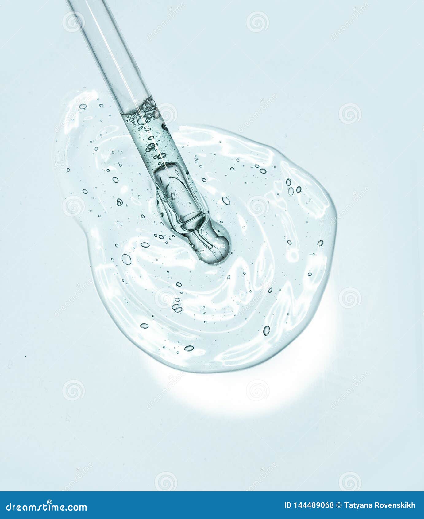 Liquid Gel or Serum on a Screen of Microscope White Isolated Background ...