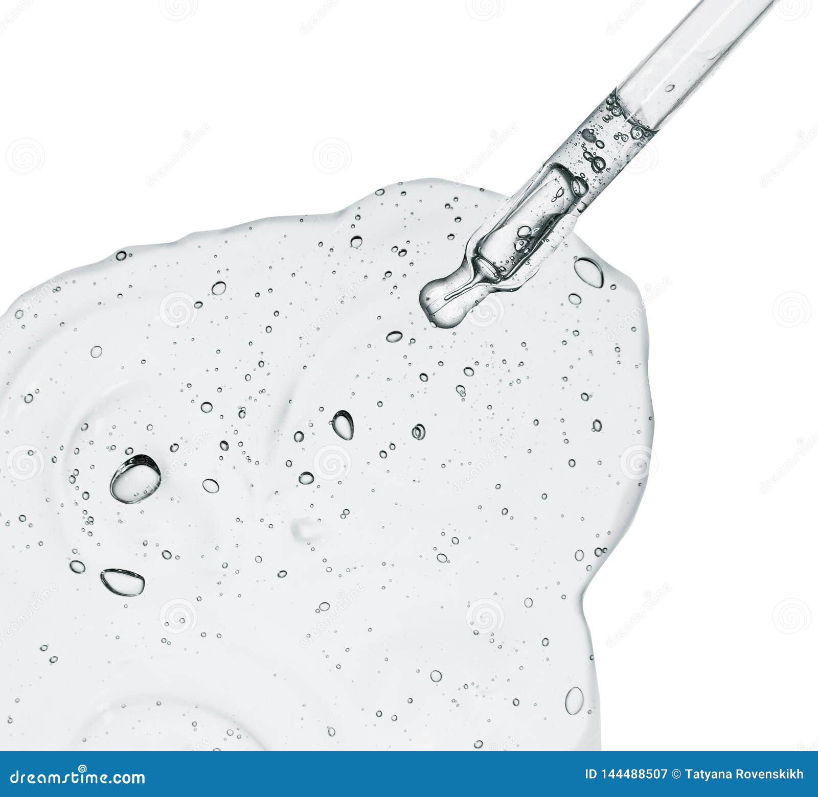 Liquid Gel or Serum on a Screen of Microscope White Isolated Background ...