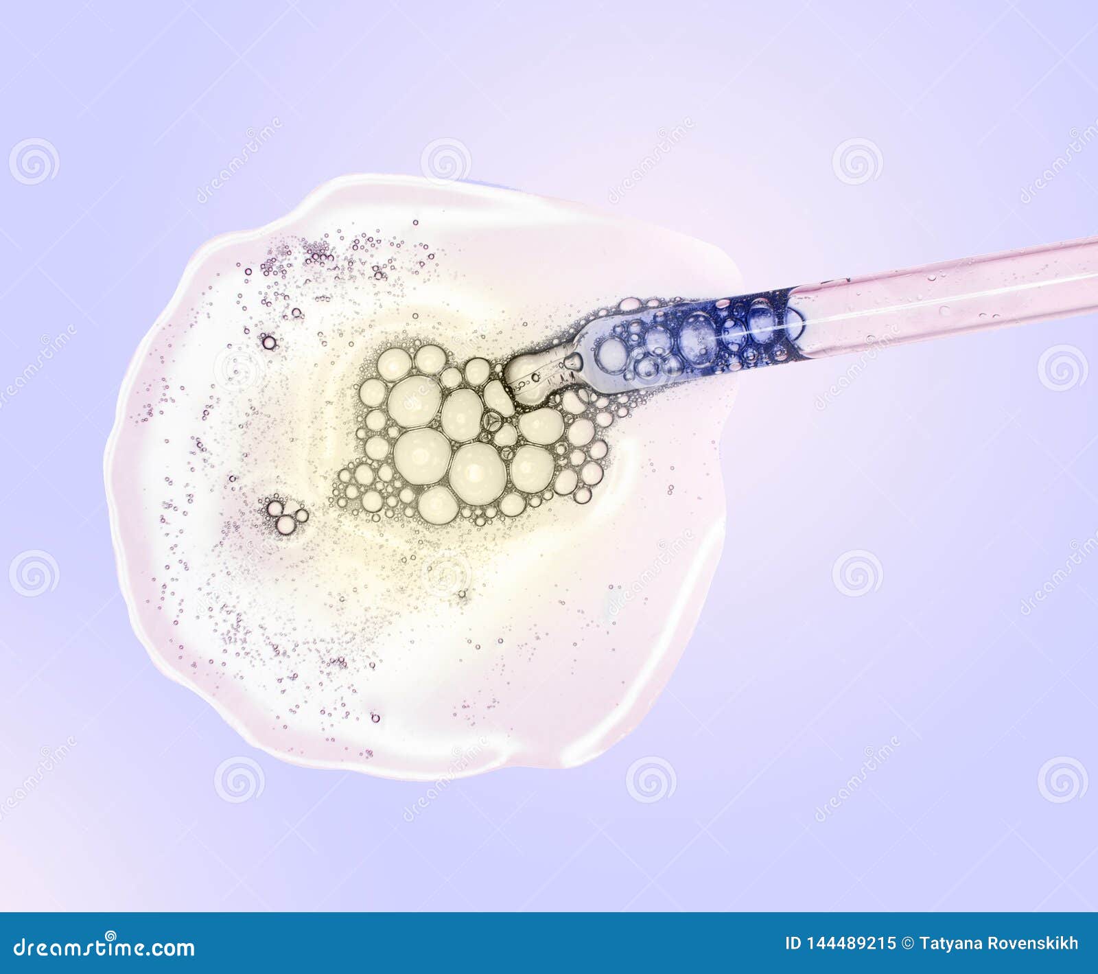 Liquid Gel or Serum on a Screen of Microscope White Isolated Background ...
