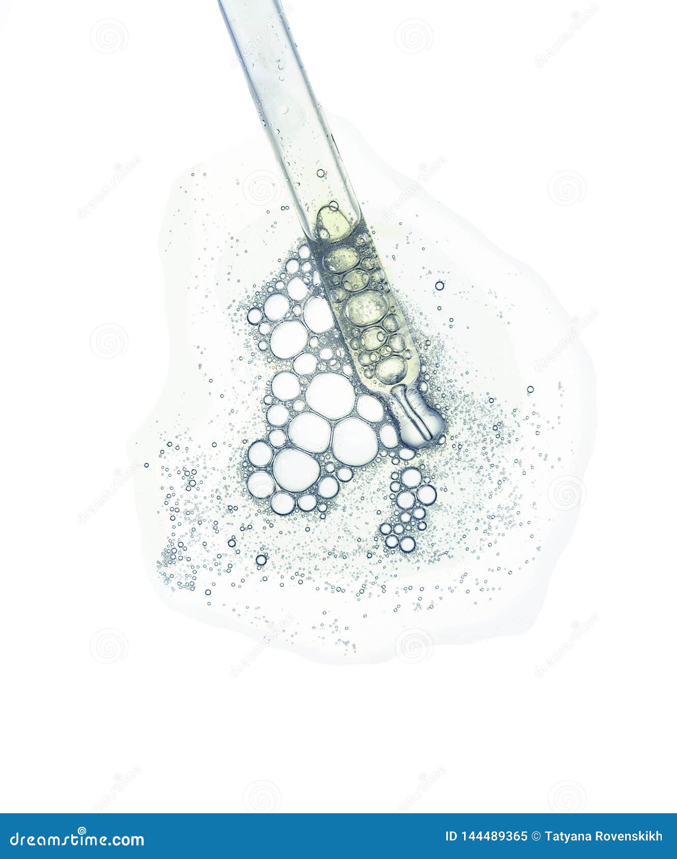 Liquid Gel or Serum on a Screen of Microscope White Isolated Background ...