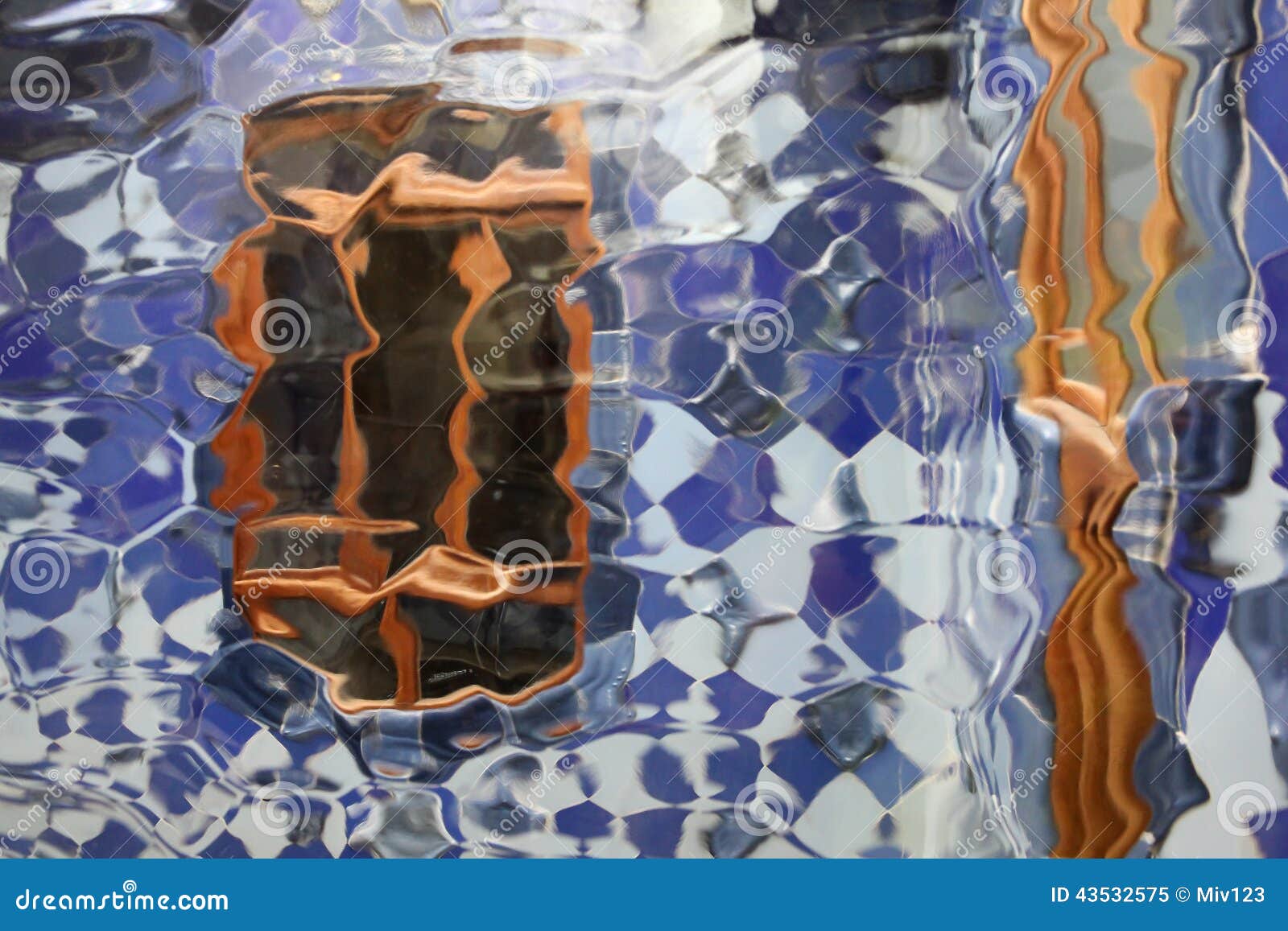 Liquid glass stock image. Image of blue, tiles, abstract - 43532575