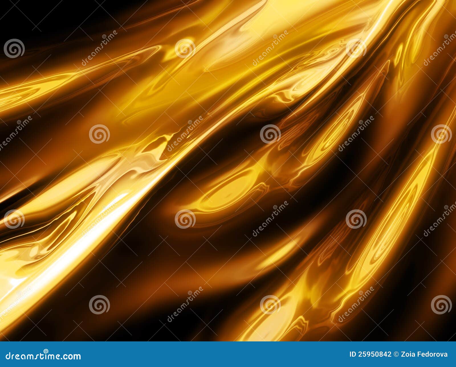 Liquid Gold. Smooth Golden Background. Fluid Metal Surface. Glamour ...