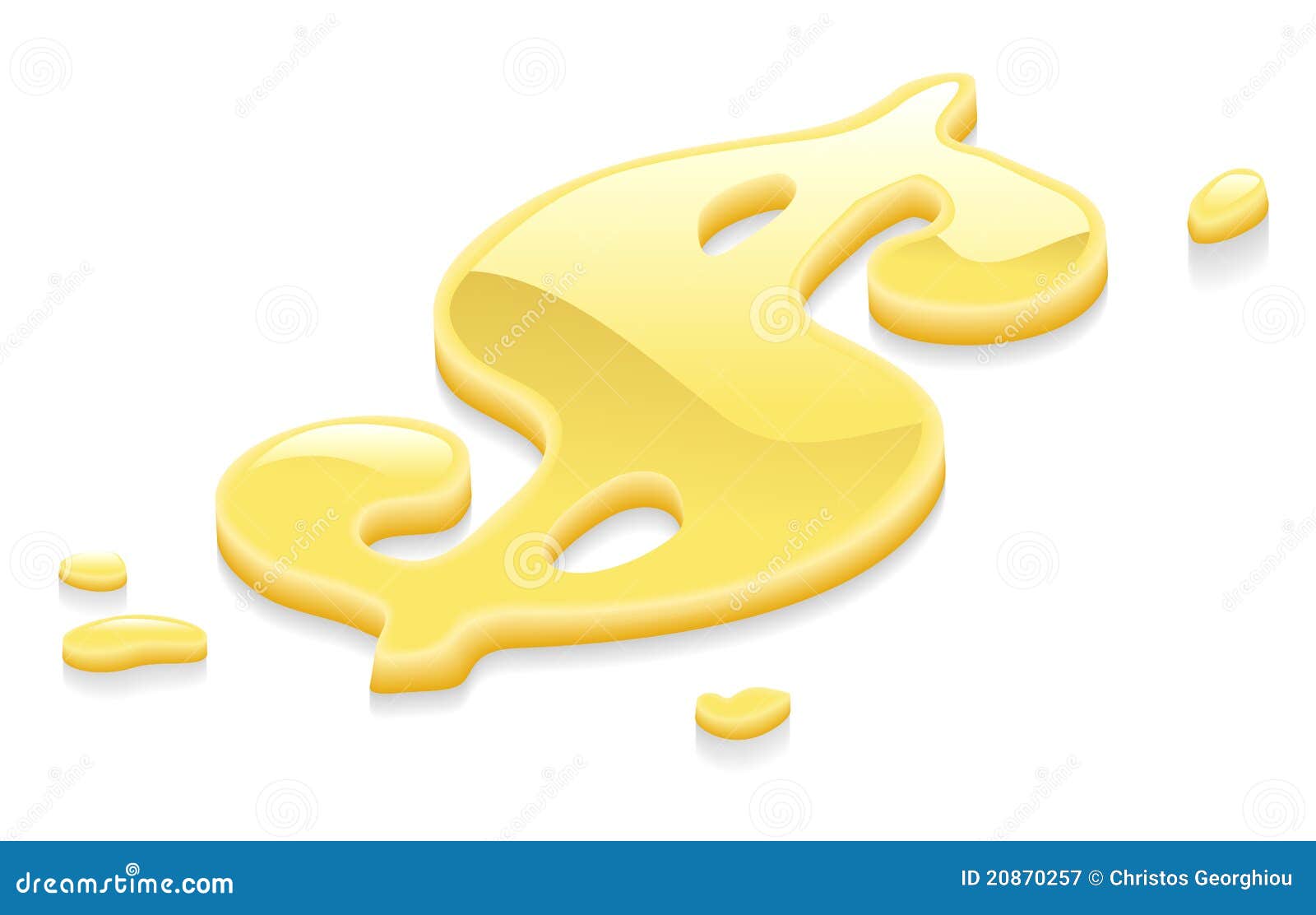 Liquid Gold Dollar Symbol Sign Stock Vector - Illustration of invest ...