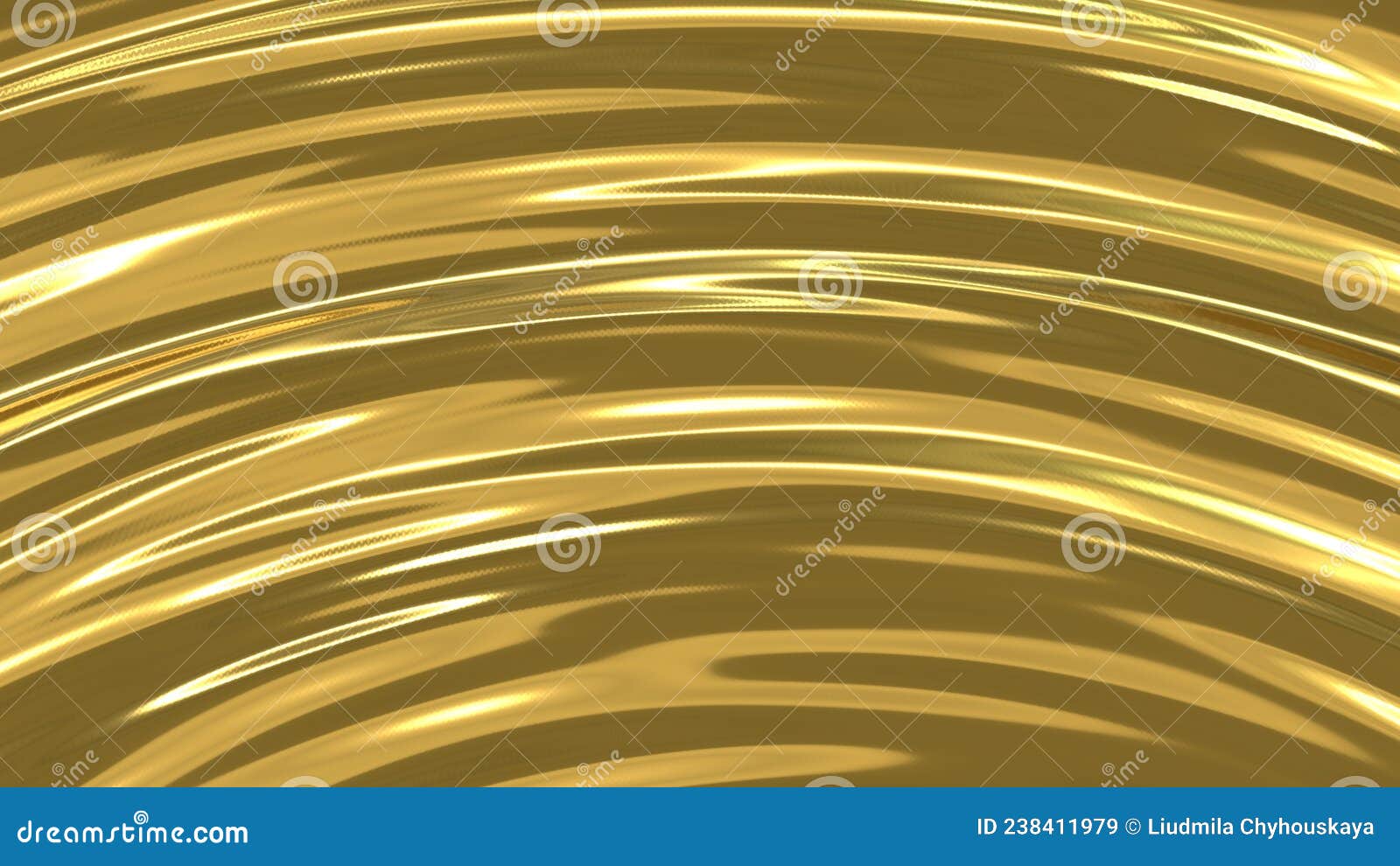 Liquid Gold. Golden Texture with Curved Lines Stock Illustration ...
