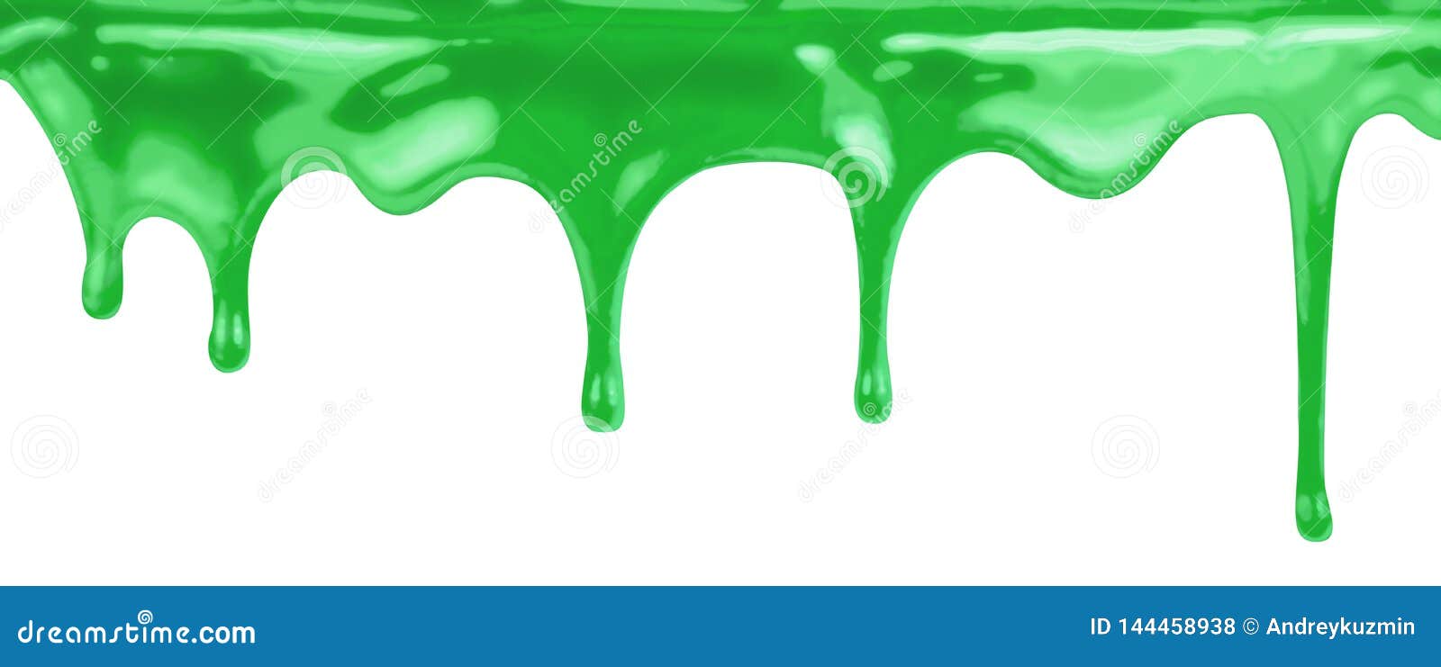 Liquid Green Paint Dripping On White With Clipping Path Included ...