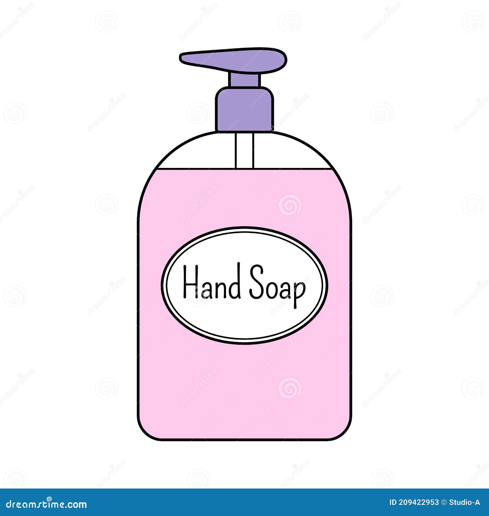 Liquid Hand Soap Isolated On White Background Vector Illustration
