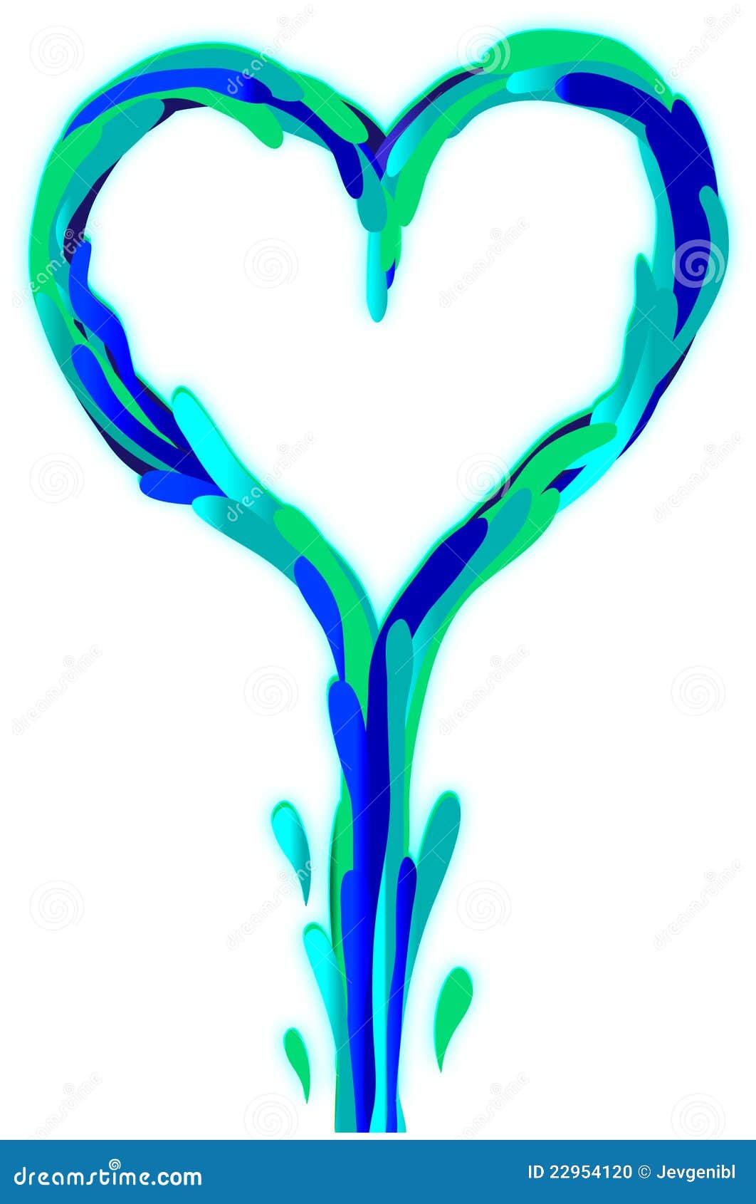 Liquid heart stock vector. Illustration of shape, artistic - 22954120