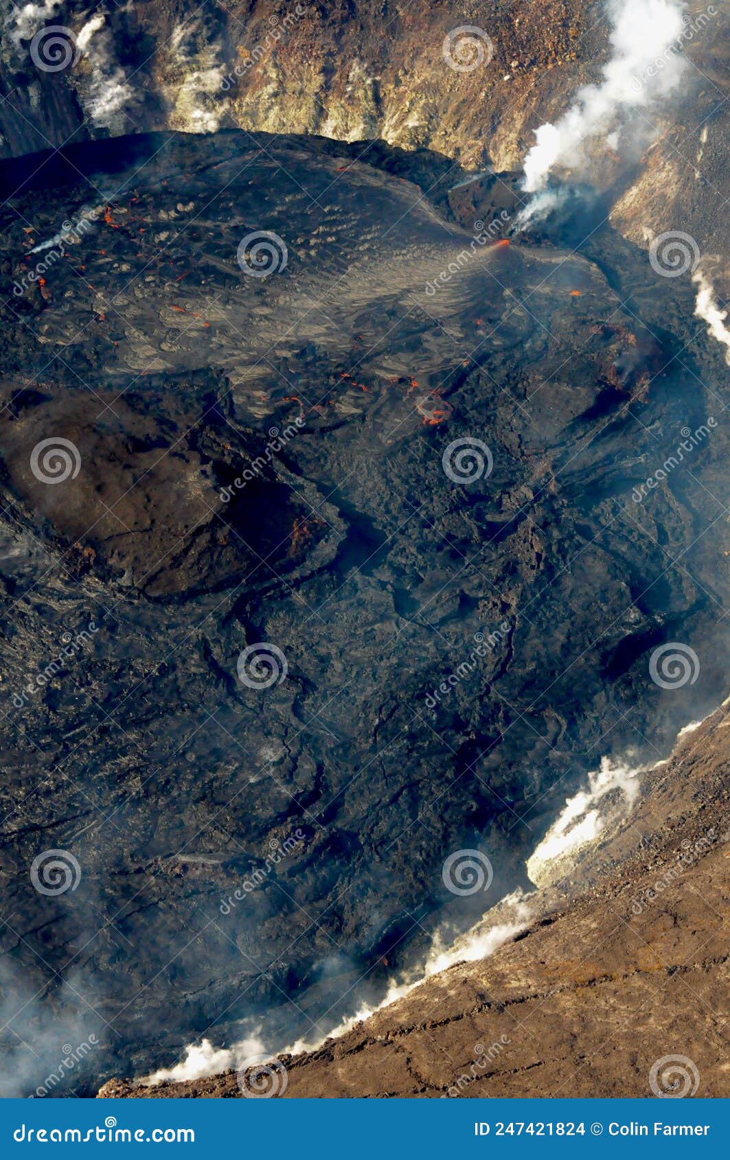 Liquid Hot Magma Halemaumau Stock Photo - Image of largest, geologic ...