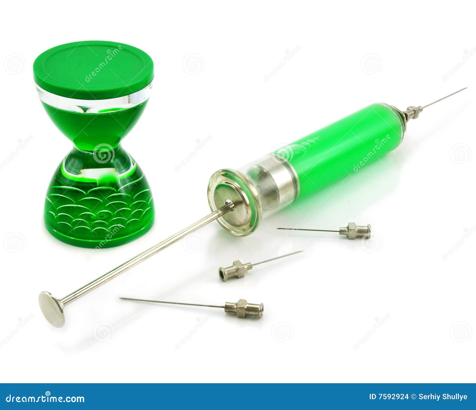 Liquid Hourglass, Syringe and Needles Stock Photo - Image of blister ...
