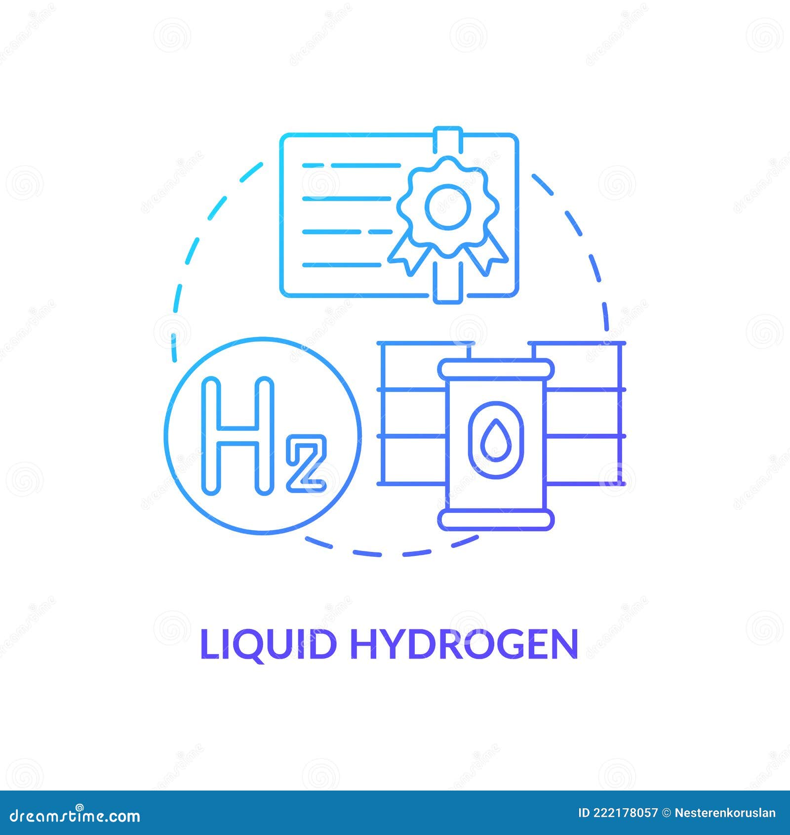Liquid Hydrogen Concept Icon Stock Vector - Illustration of alternative ...