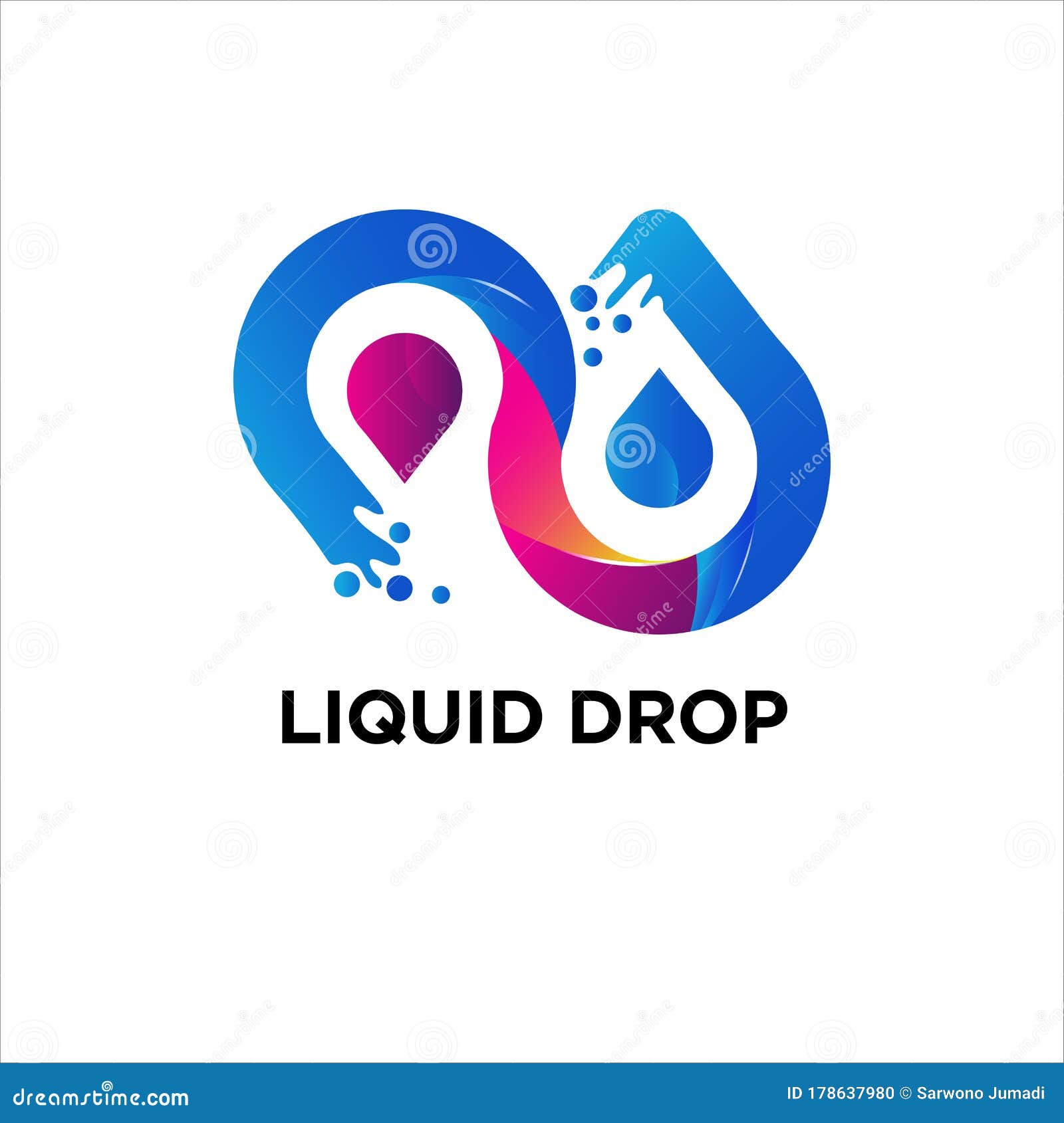 Liquid Infinity Colorful Drop Logo Vector Concept, Icon, Element, and ...