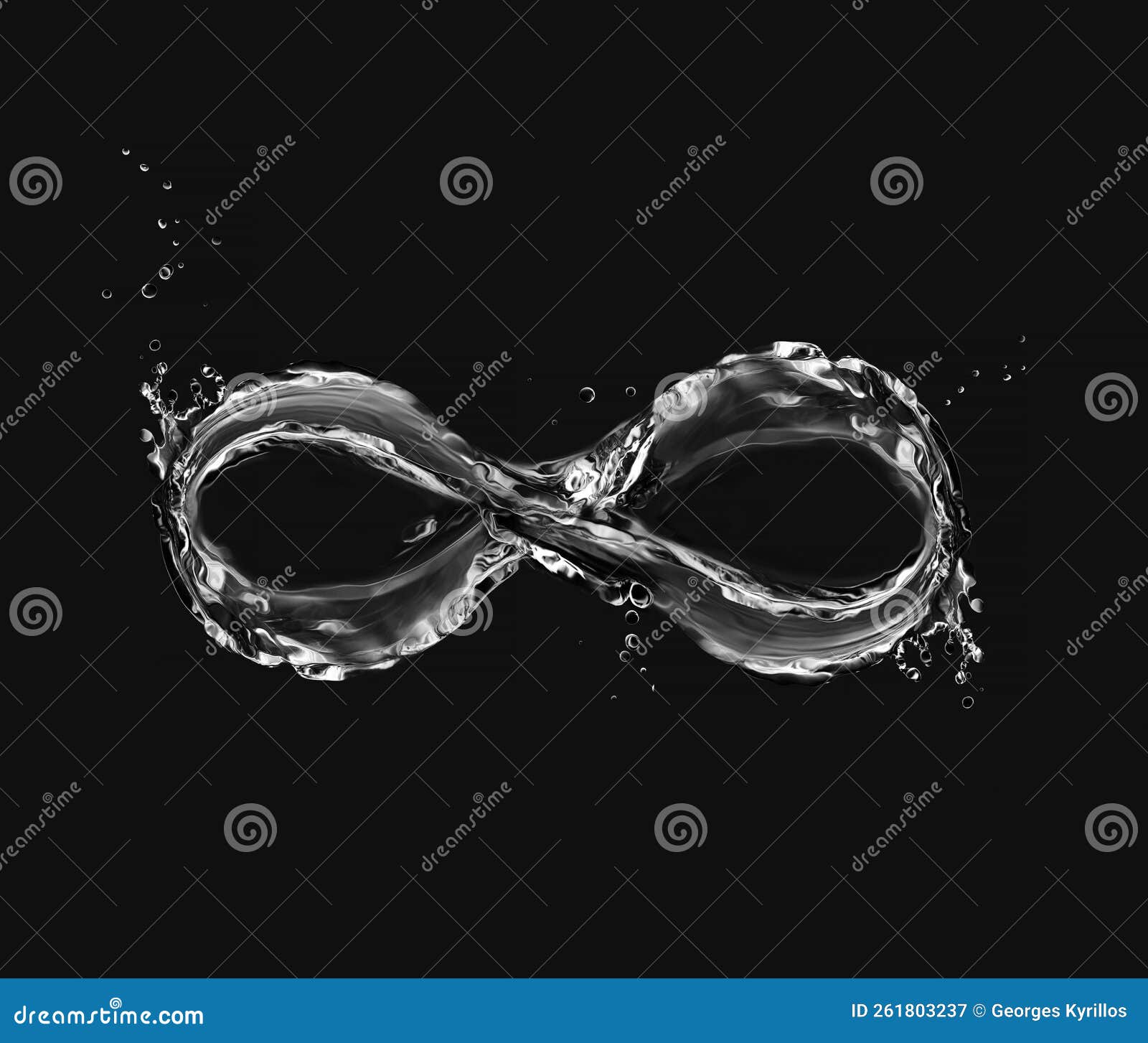 Liquid Infinity Symbol stock image. Image of limitless - 261803237