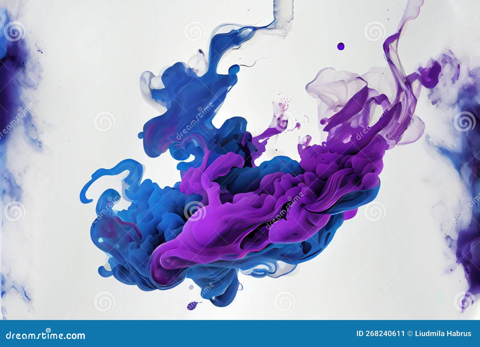 Liquid Ink Cloud. Abstract Background. 3d Illustration Stock ...