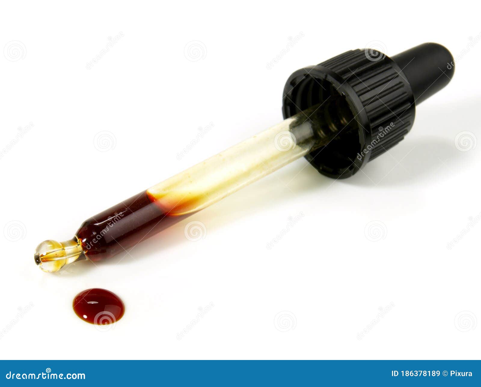 Liquid Iodine - Drop of Iodine and Pipette Isolated on White Background ...