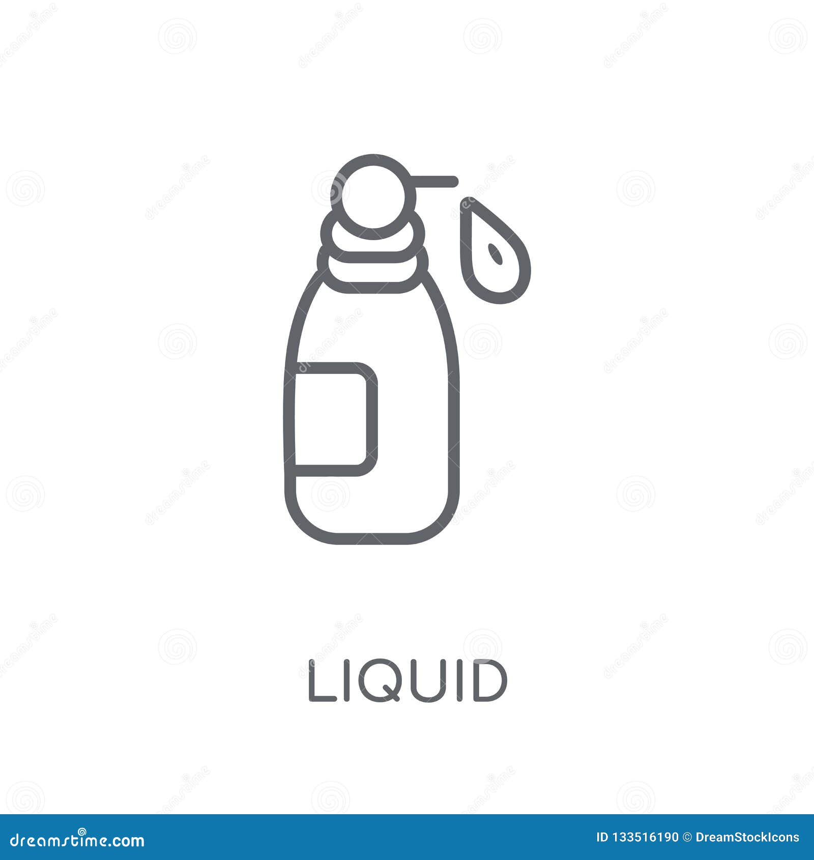 Liquid Linear Icon. Modern Outline Liquid Logo Concept on White Stock ...
