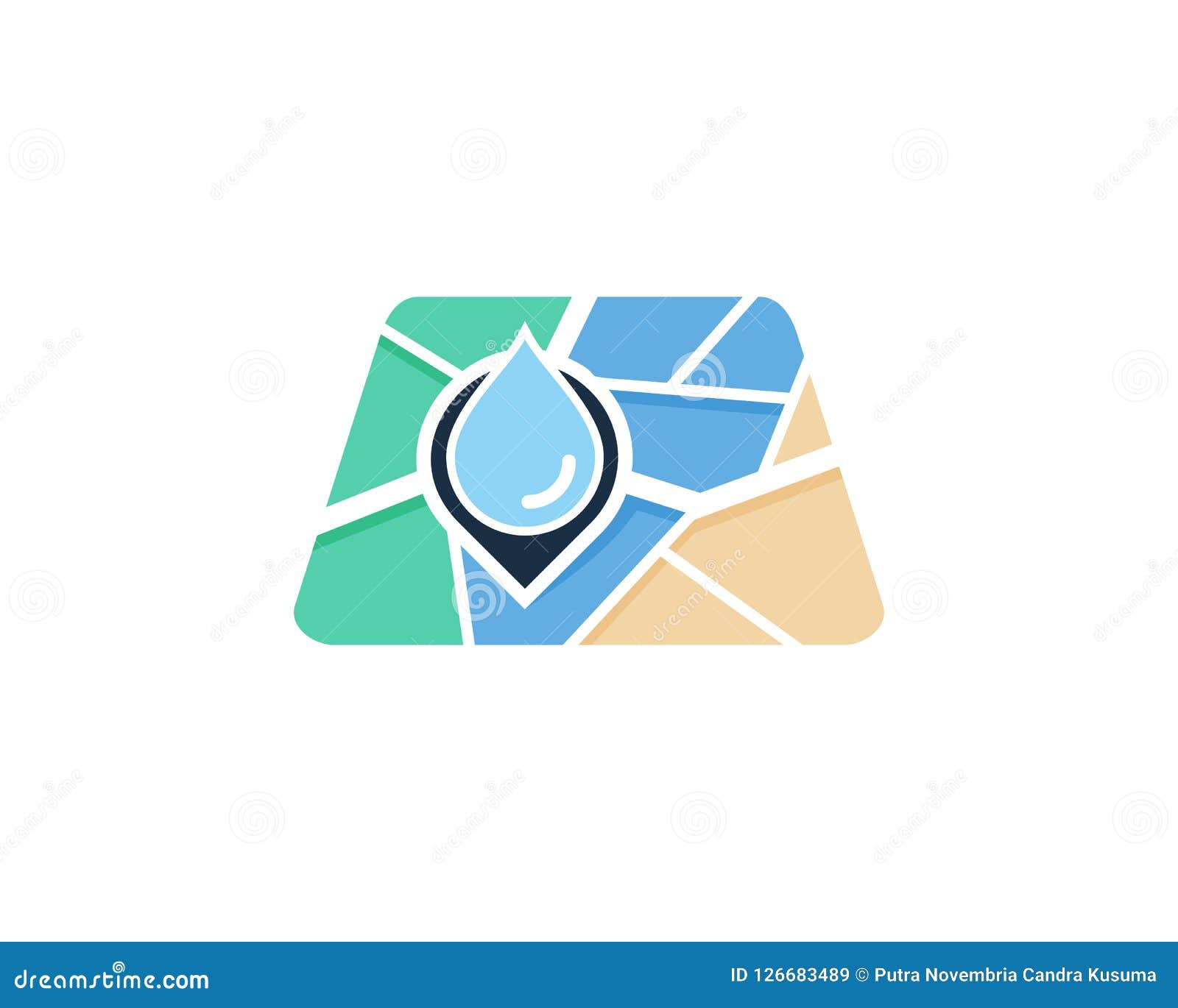 Liquid Map Logo Icon Design Stock Vector - Illustration of logo, fluid ...