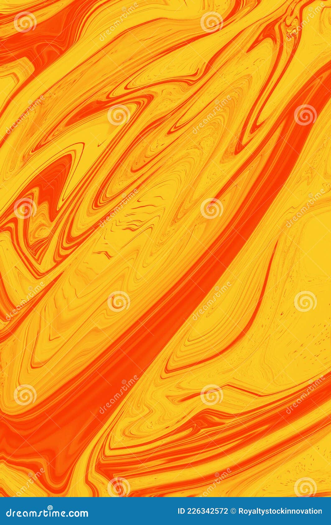 Liquid Marble CONCEPT ABSTRACT ART DESIGN Orange Stock Illustration ...