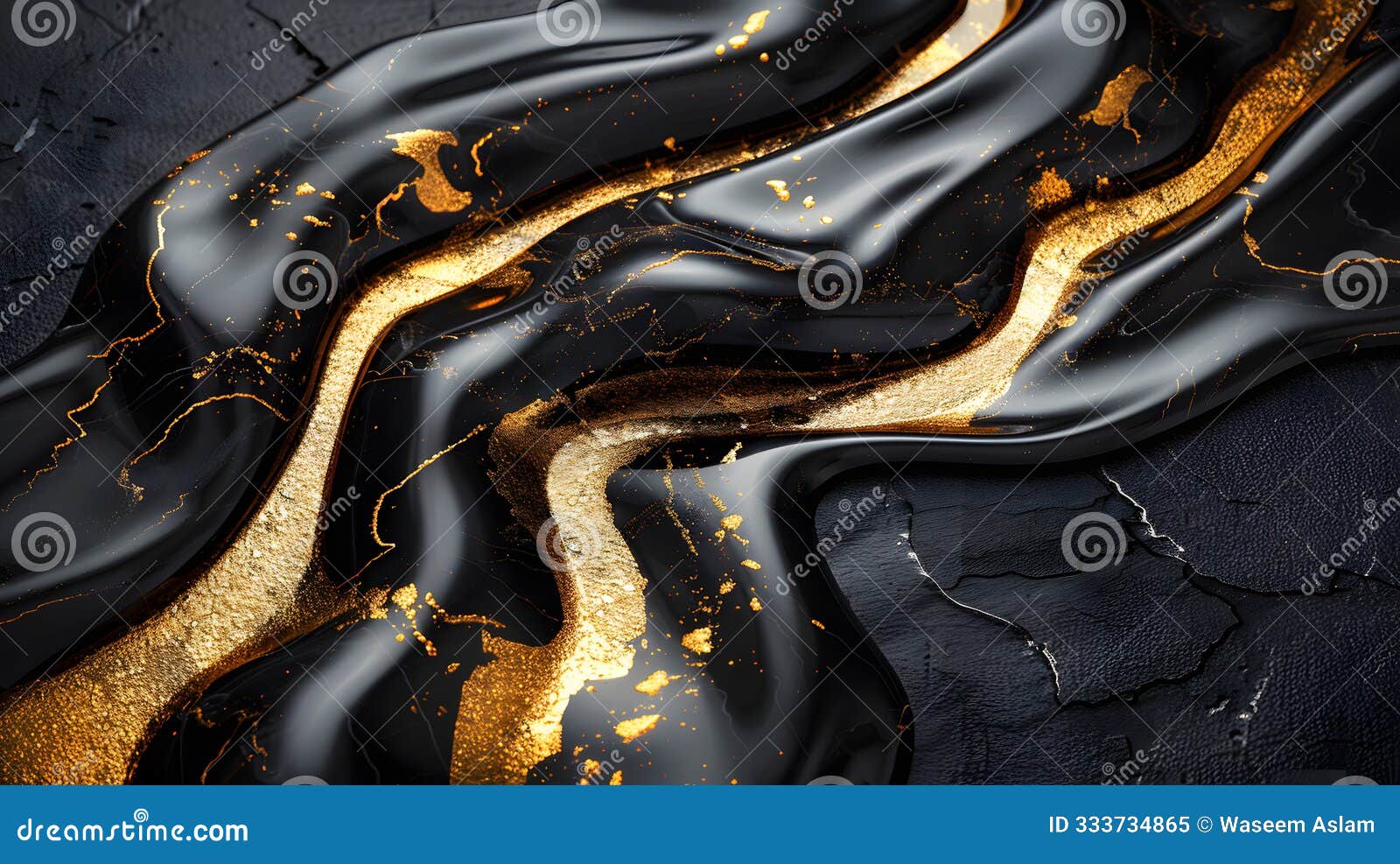 Liquid Marble Design with Gold Splash Texture Stock Image - Image of ...