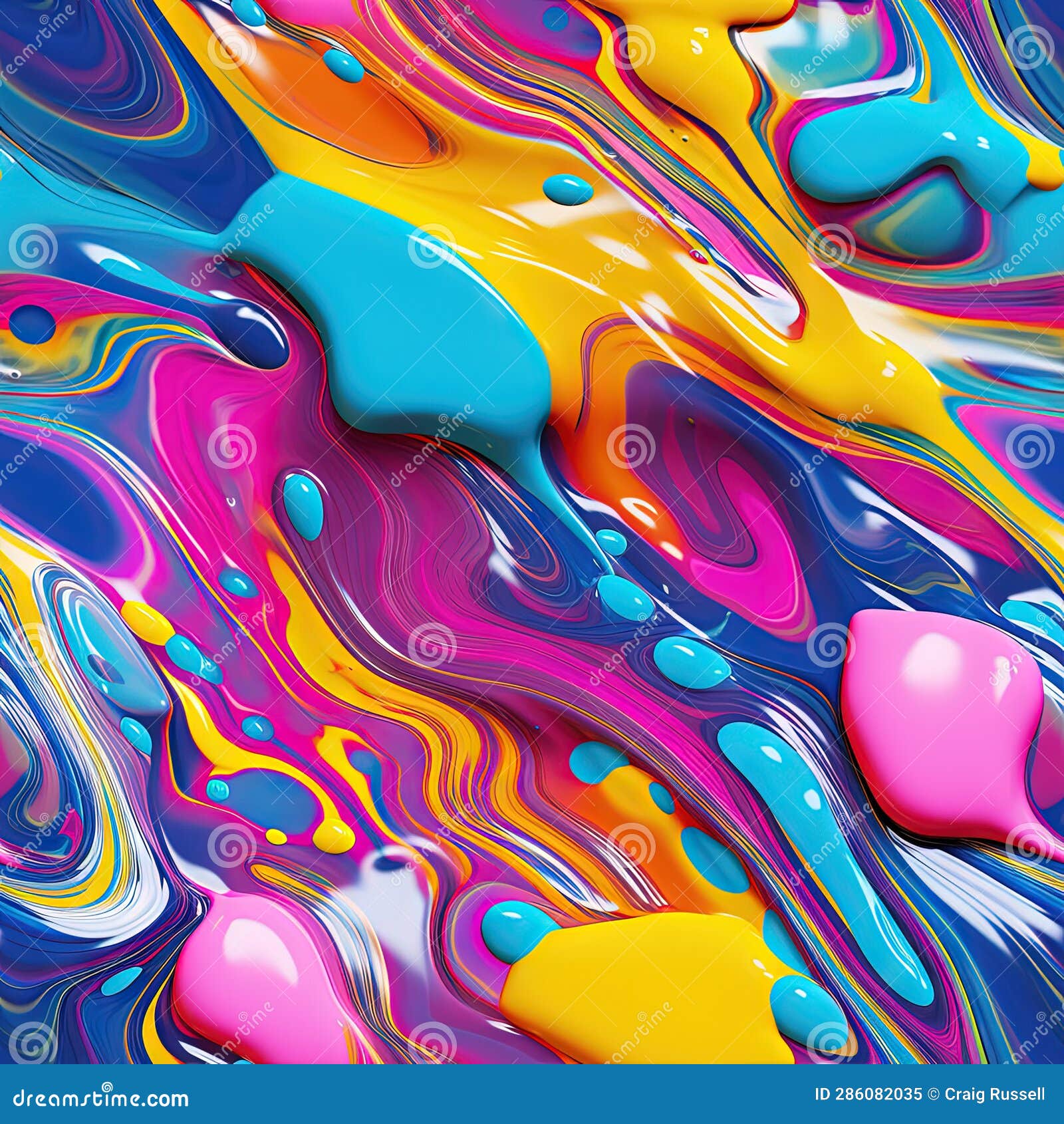 Liquid Melting Plastic Effect Background, Seamless Stock Illustration ...