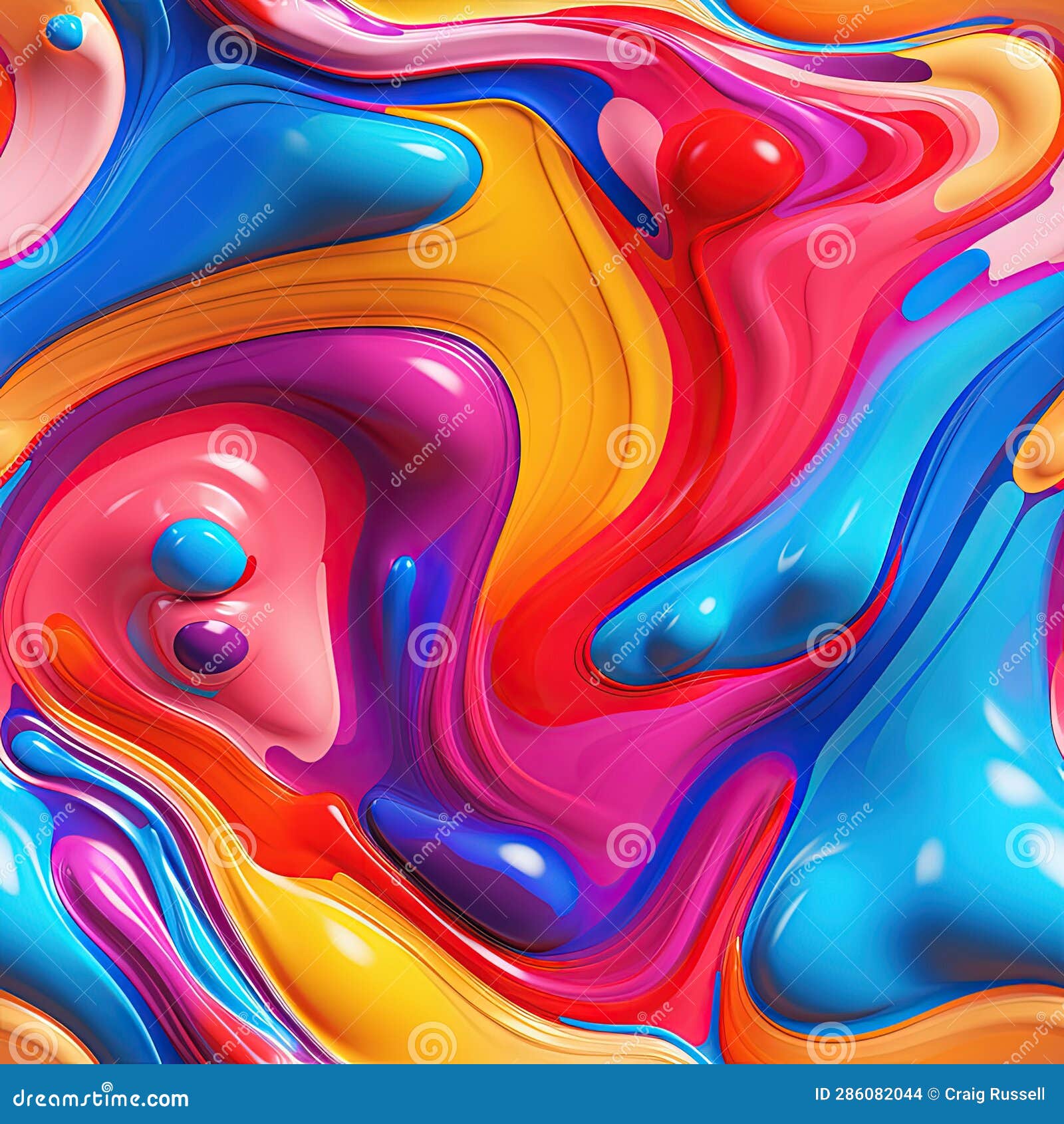 Liquid Melting Plastic Effect Background, Seamless Stock Illustration ...