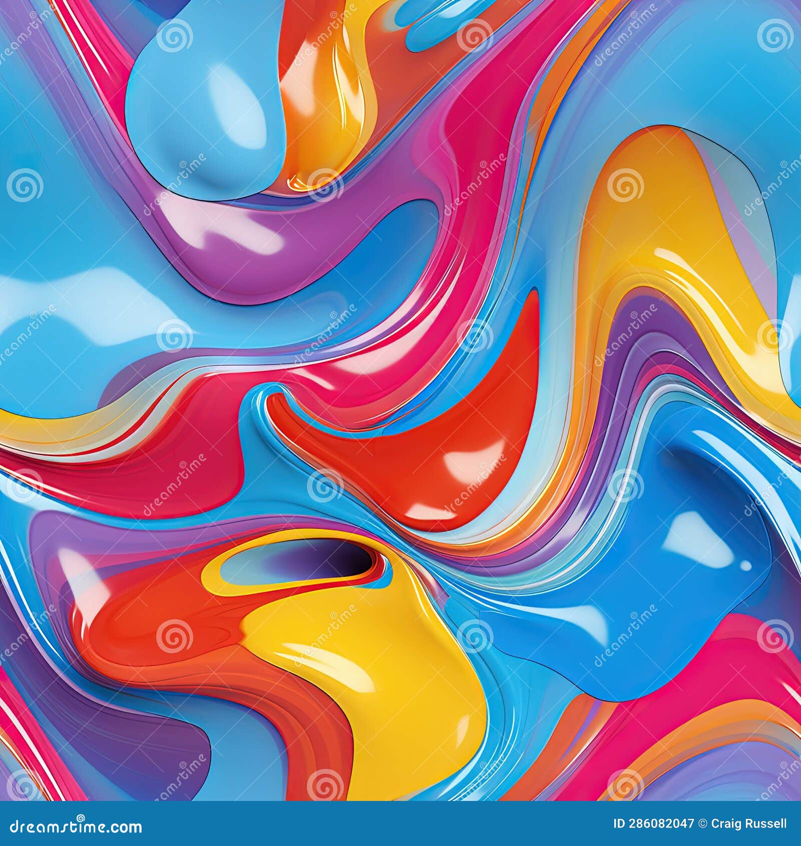 Liquid Melting Plastic Effect Background, Seamless Stock Illustration ...