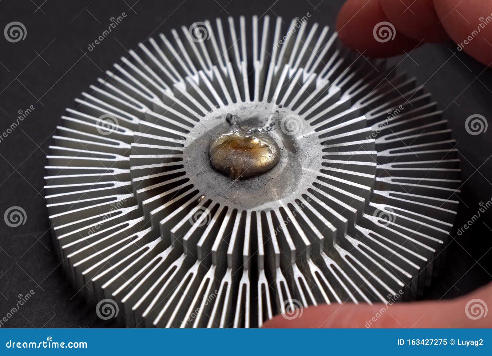 Liquid Metal on Aluminum Processor Cooling Radiator Stock Image - Image ...