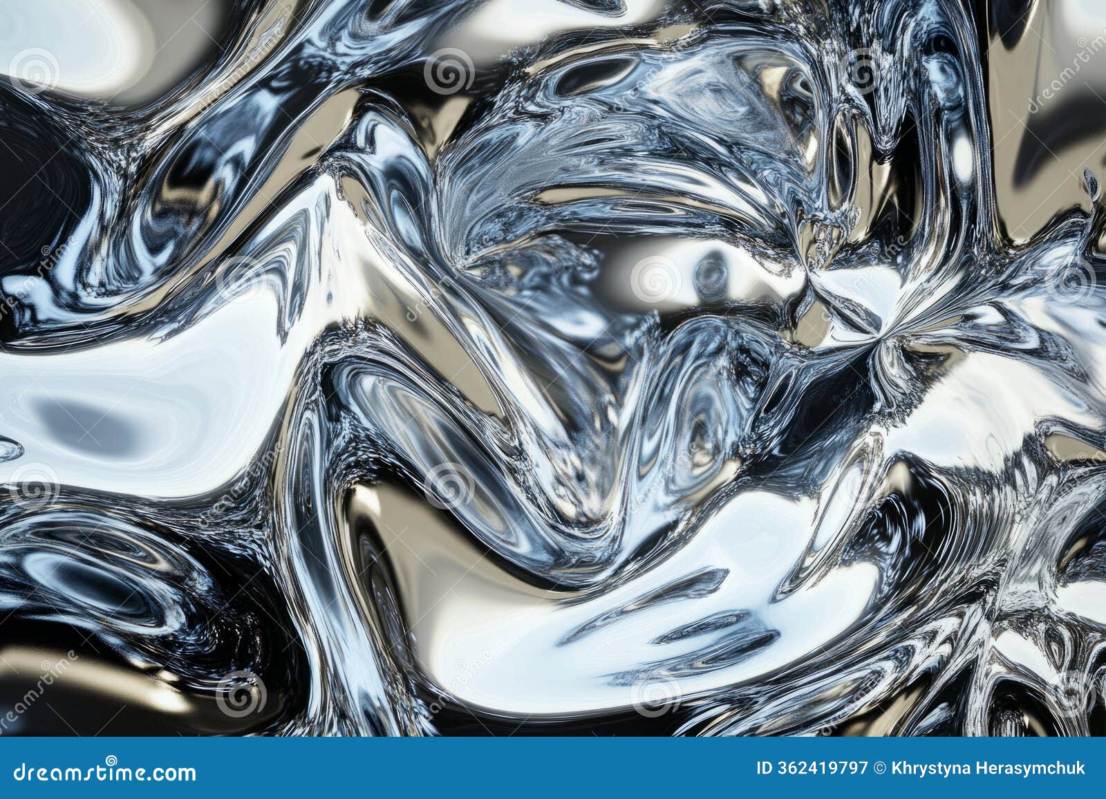 A Liquid Metal Surrealist Backdrop with Melting Chrome Surfaces ...