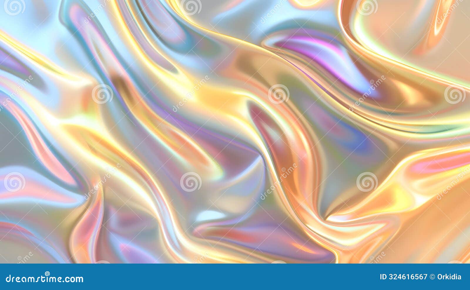Liquid Metal Texture Abstract Background with Soft Neon Colors Stock ...